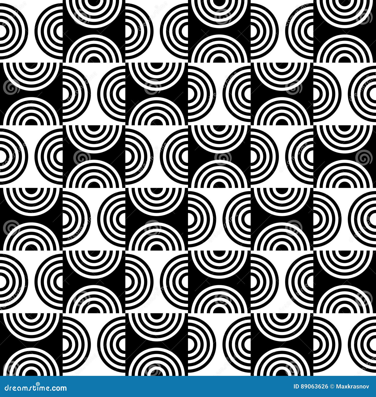 Seamless Circle and Square Pattern Stock Vector - Illustration of ...