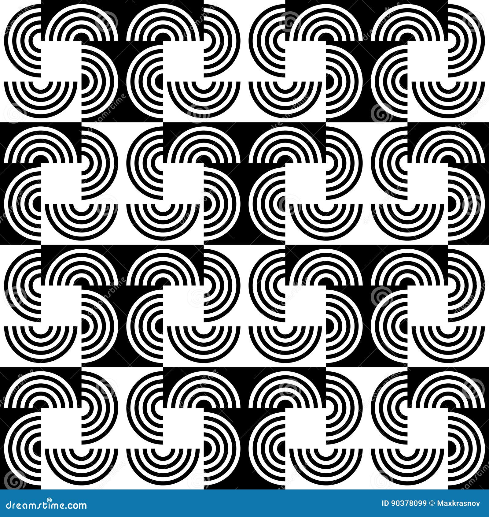 Seamless Circle and Square Pattern Stock Vector - Illustration of ...