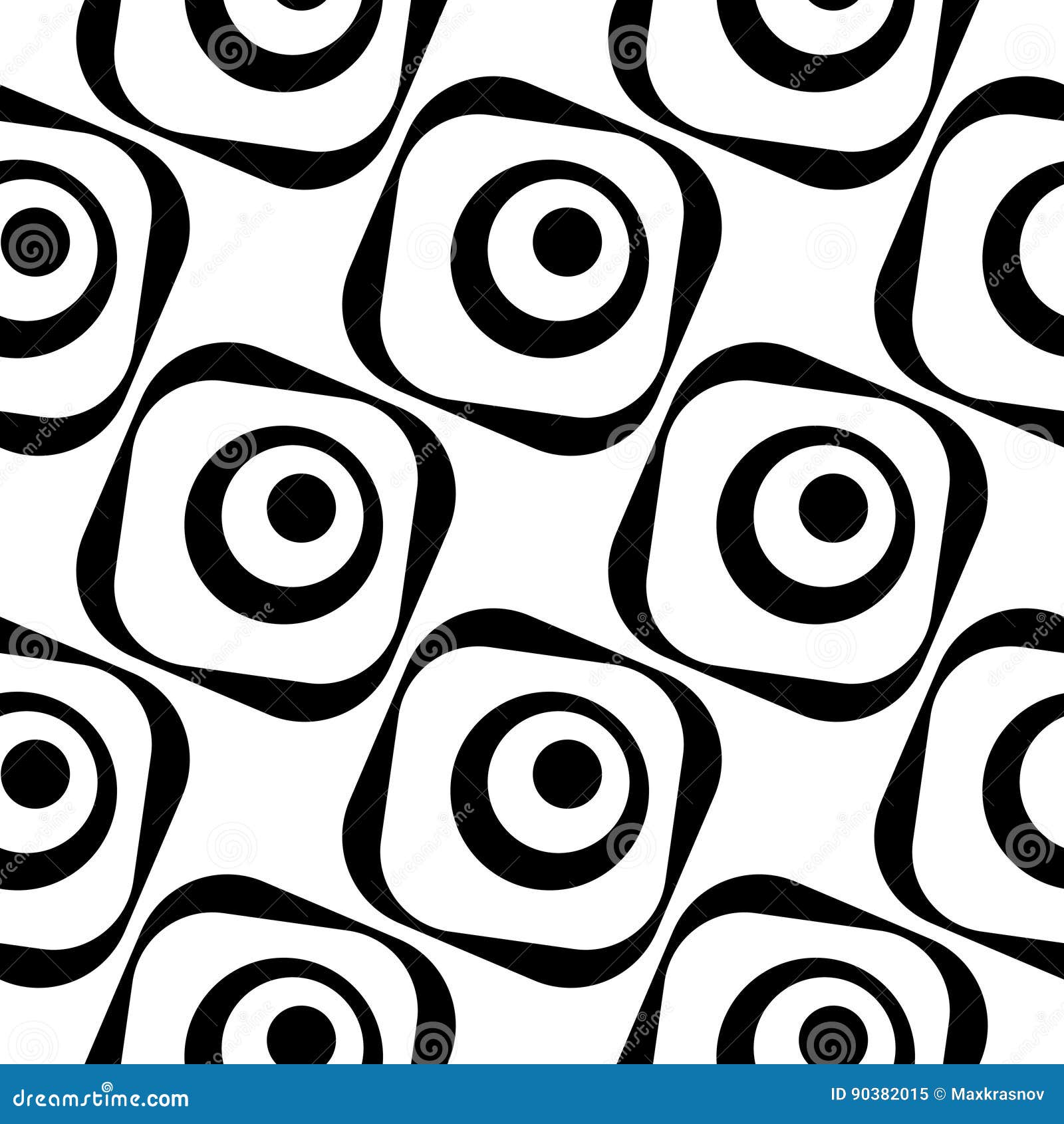 Seamless Circle and Square Pattern Stock Vector - Illustration of ...