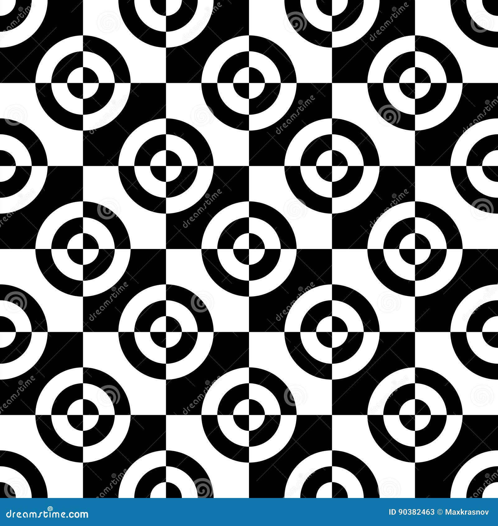 Seamless Circle and Square Pattern Stock Vector - Illustration of ...