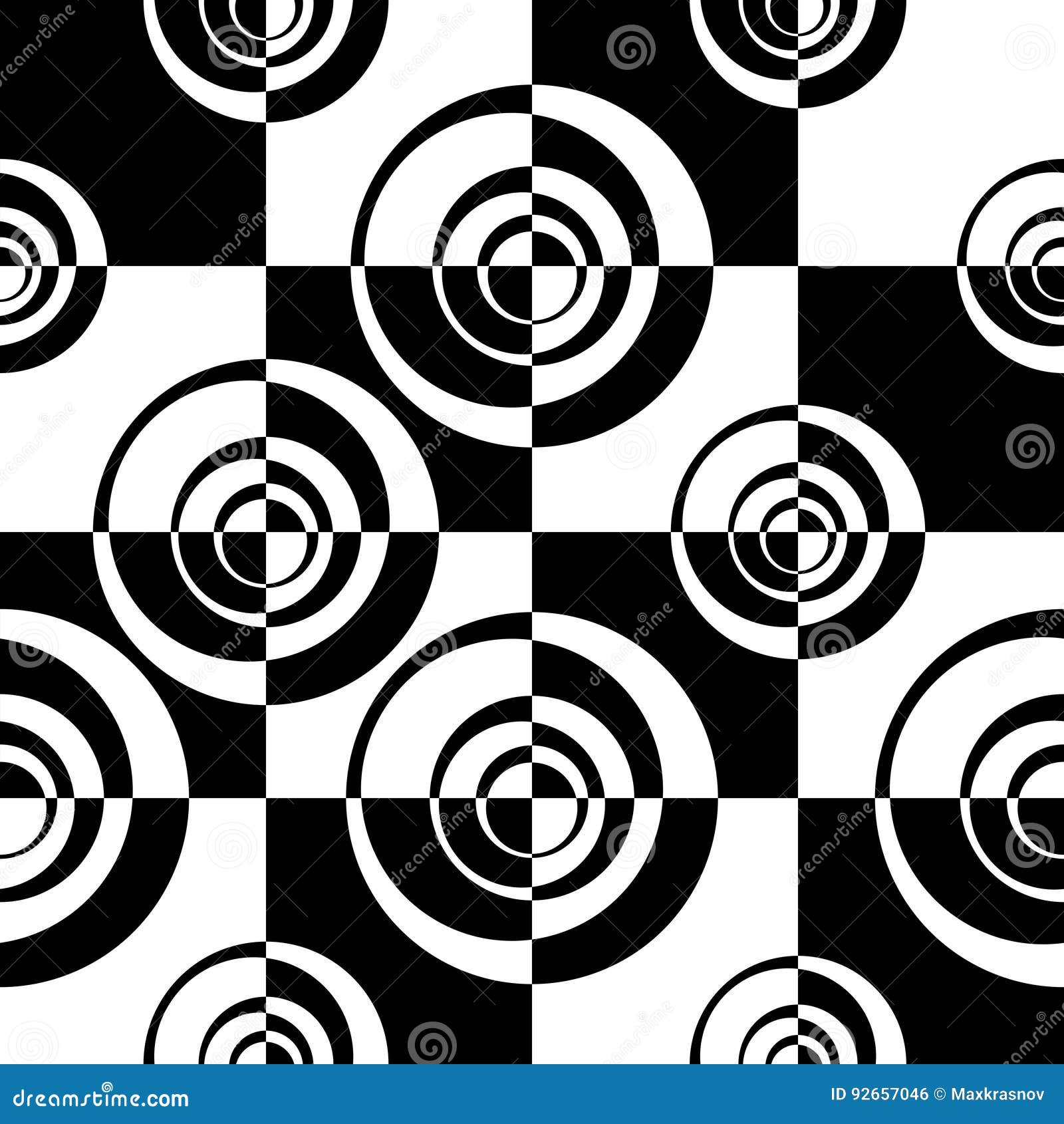 Seamless Circle and Square Pattern Stock Vector - Illustration of ...