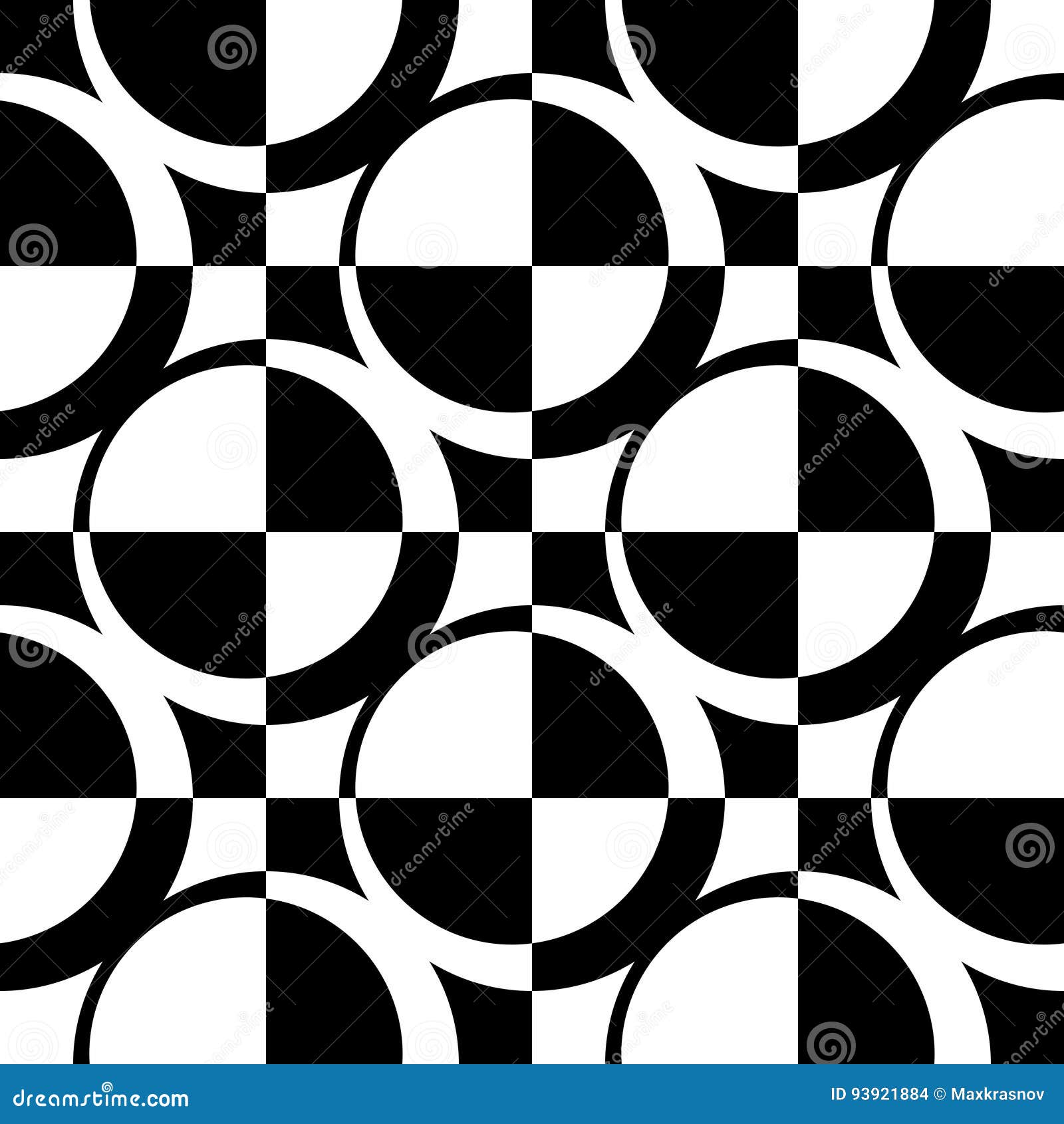 Seamless Circle and Square Pattern Stock Vector - Illustration of ...