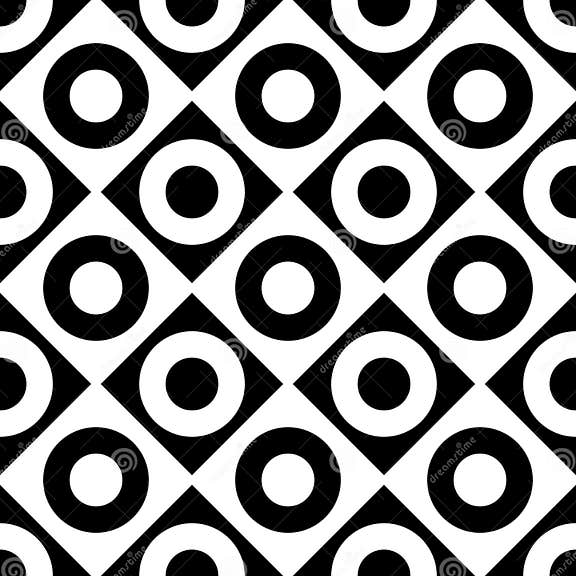 Seamless Circle and Square Pattern Stock Vector - Illustration of ...