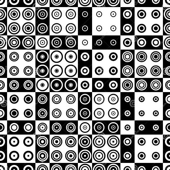 Seamless Circle and Square Pattern Stock Vector - Illustration of ...