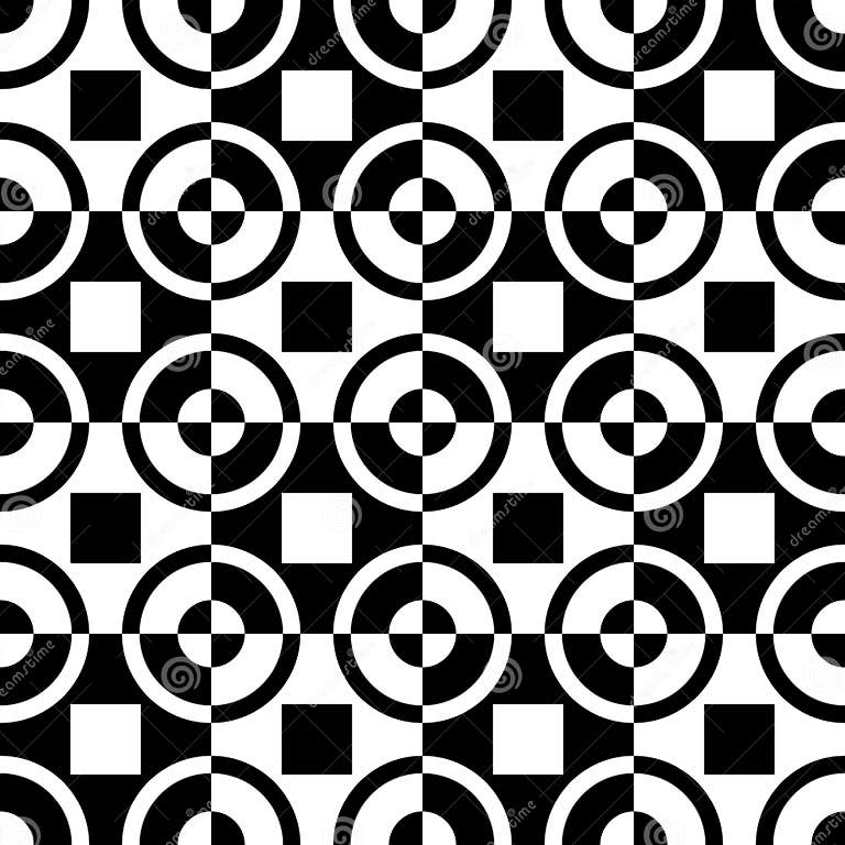 Seamless Circle and Square Pattern Stock Vector - Illustration of ...