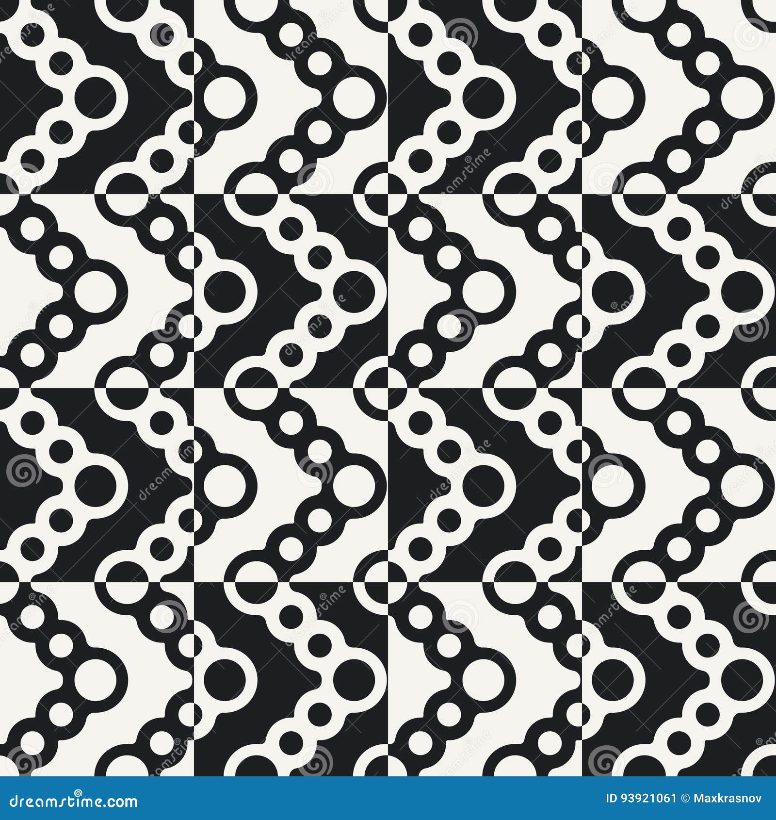 Seamless Circle and Square Pattern Stock Vector - Illustration of ...