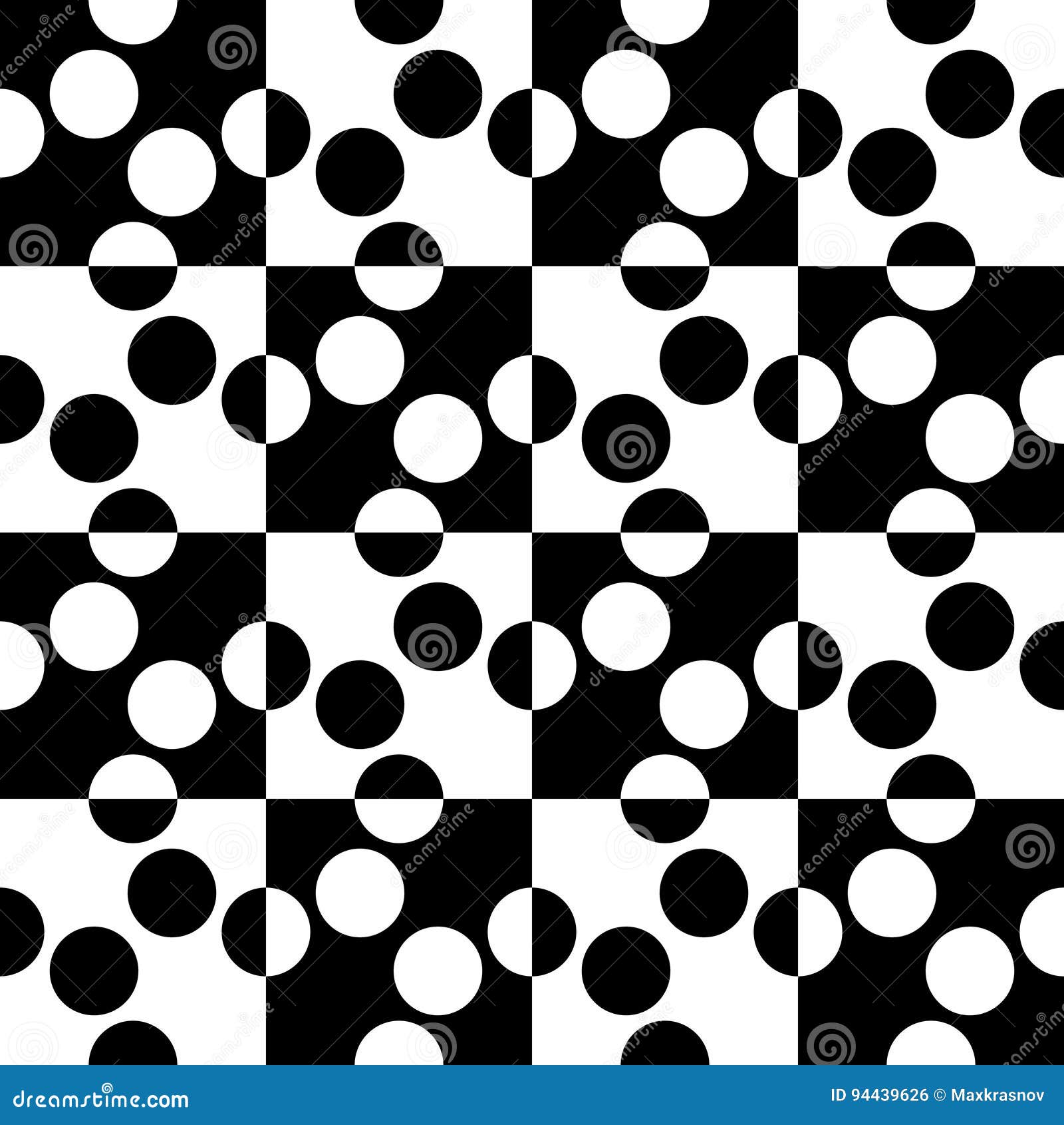 Seamless Circle and Square Pattern Stock Vector - Illustration of ...