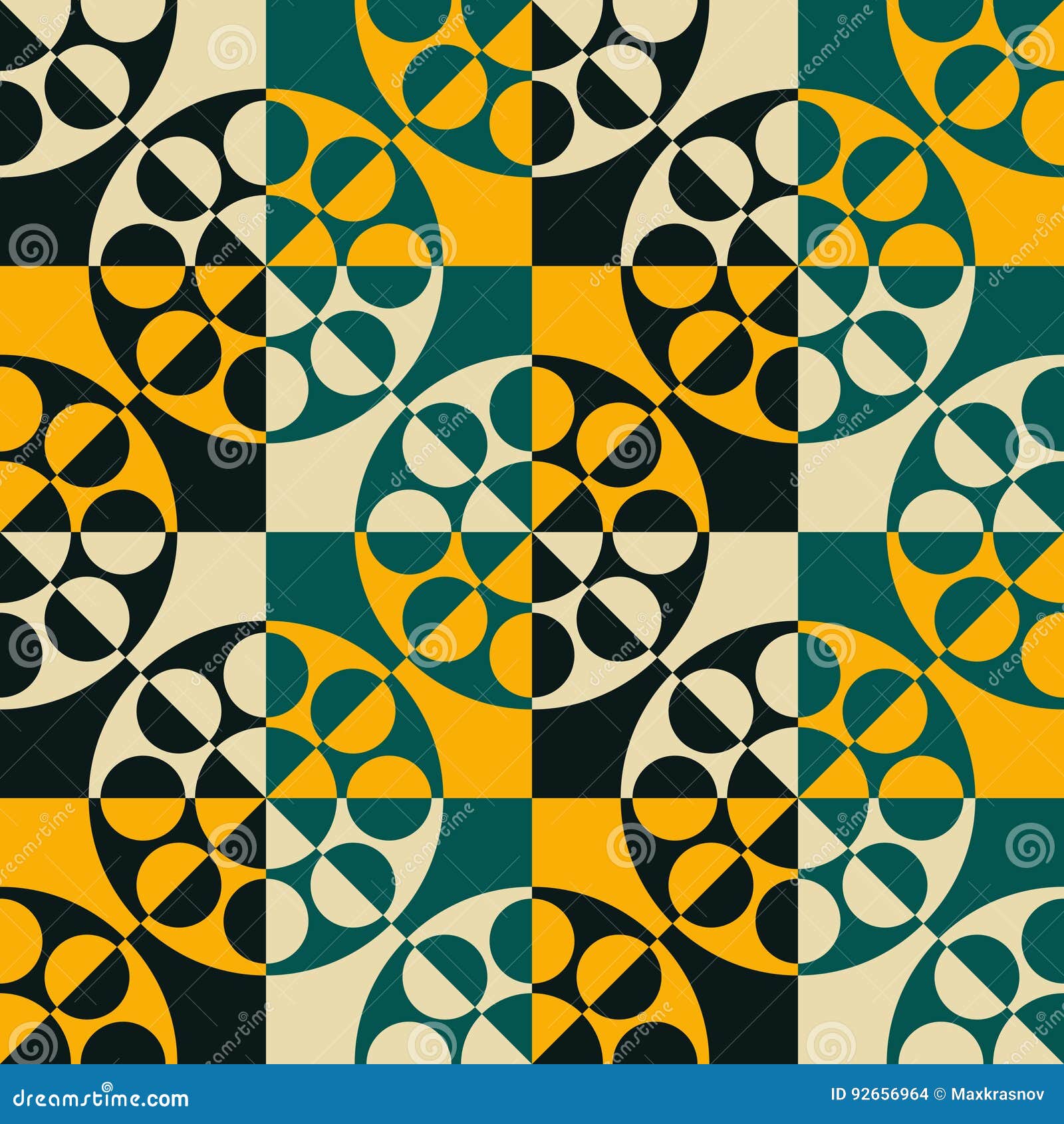 Seamless Circle, Square and Triangle Pattern Stock Vector ...