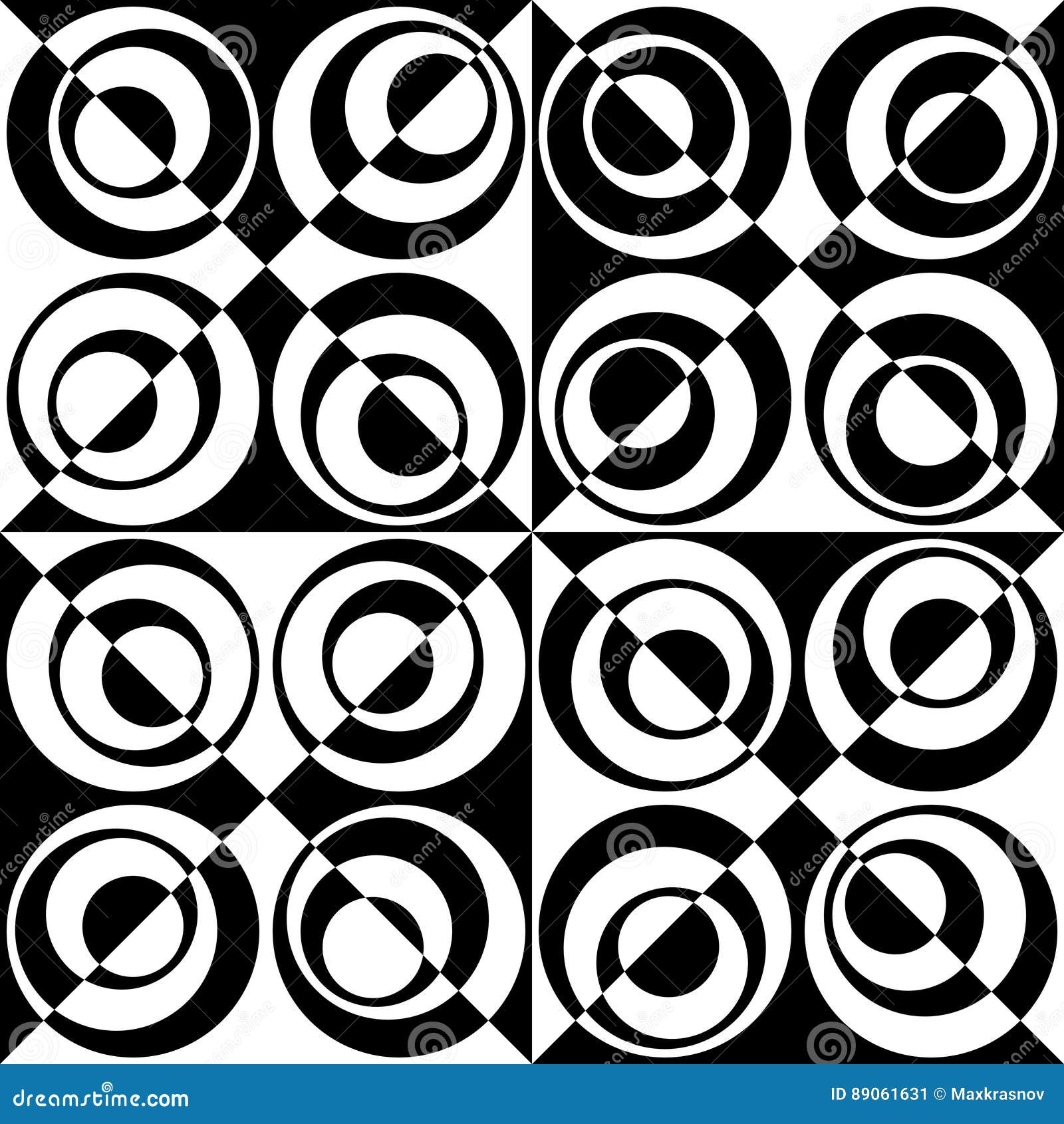 Seamless Circle, Square and Triangle Pattern Stock Vector ...