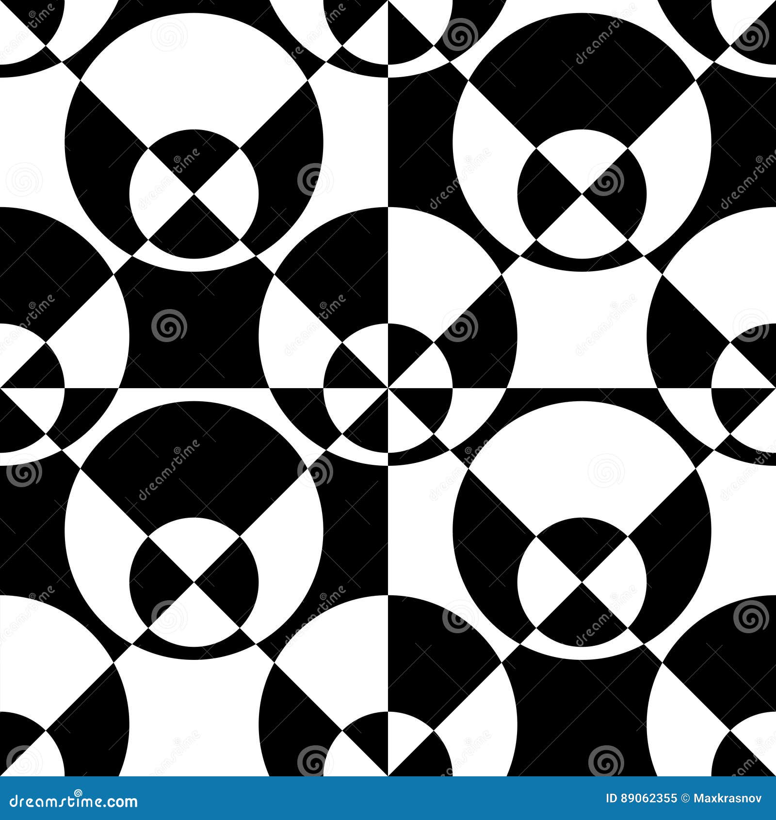 Seamless Circle, Square and Triangle Pattern Stock Vector ...