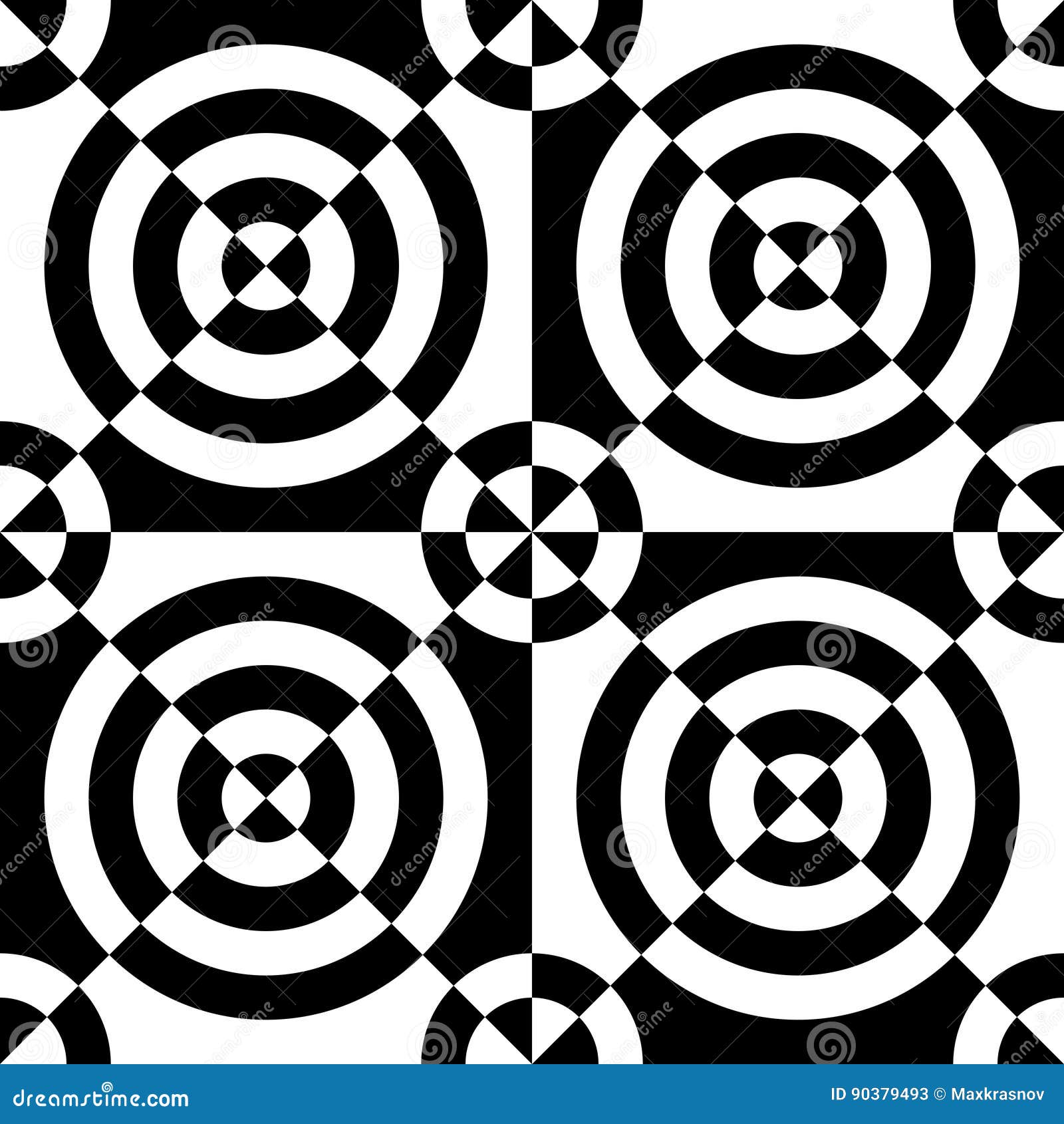 Seamless Circle, Square and Triangle Pattern Stock Vector ...