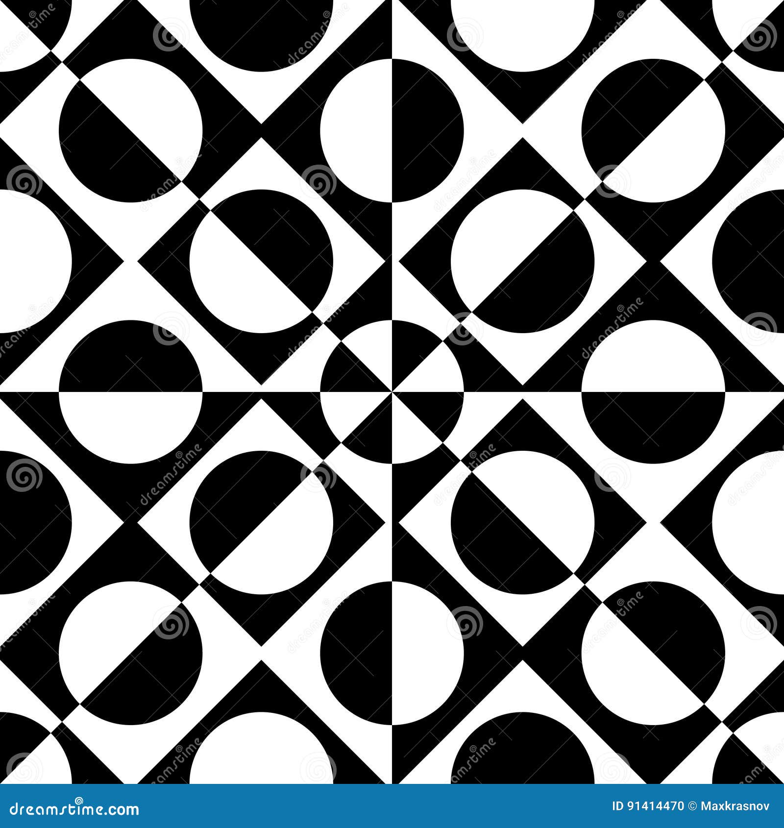 Seamless Circle, Square and Triangle Pattern Stock Vector ...