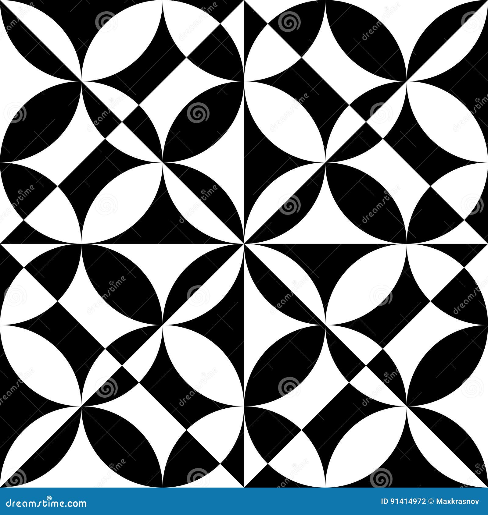 Seamless Circle, Square and Triangle Pattern Stock Vector ...