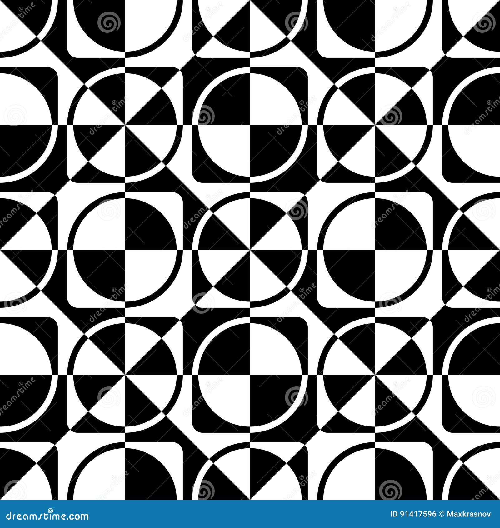 Seamless Circle, Square and Triangle Pattern Stock Vector ...