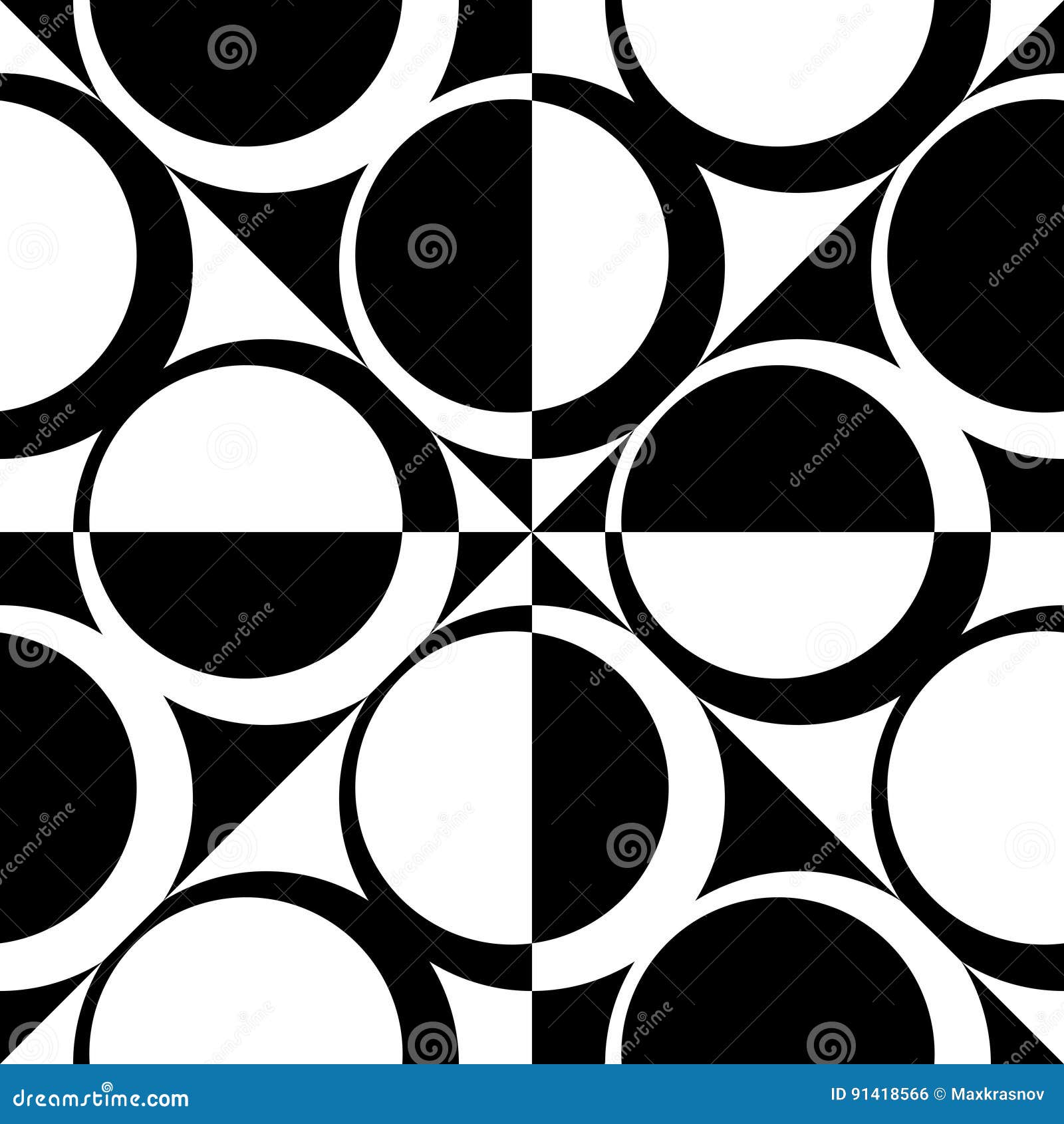 Seamless Circle, Square and Triangle Pattern Stock Vector ...