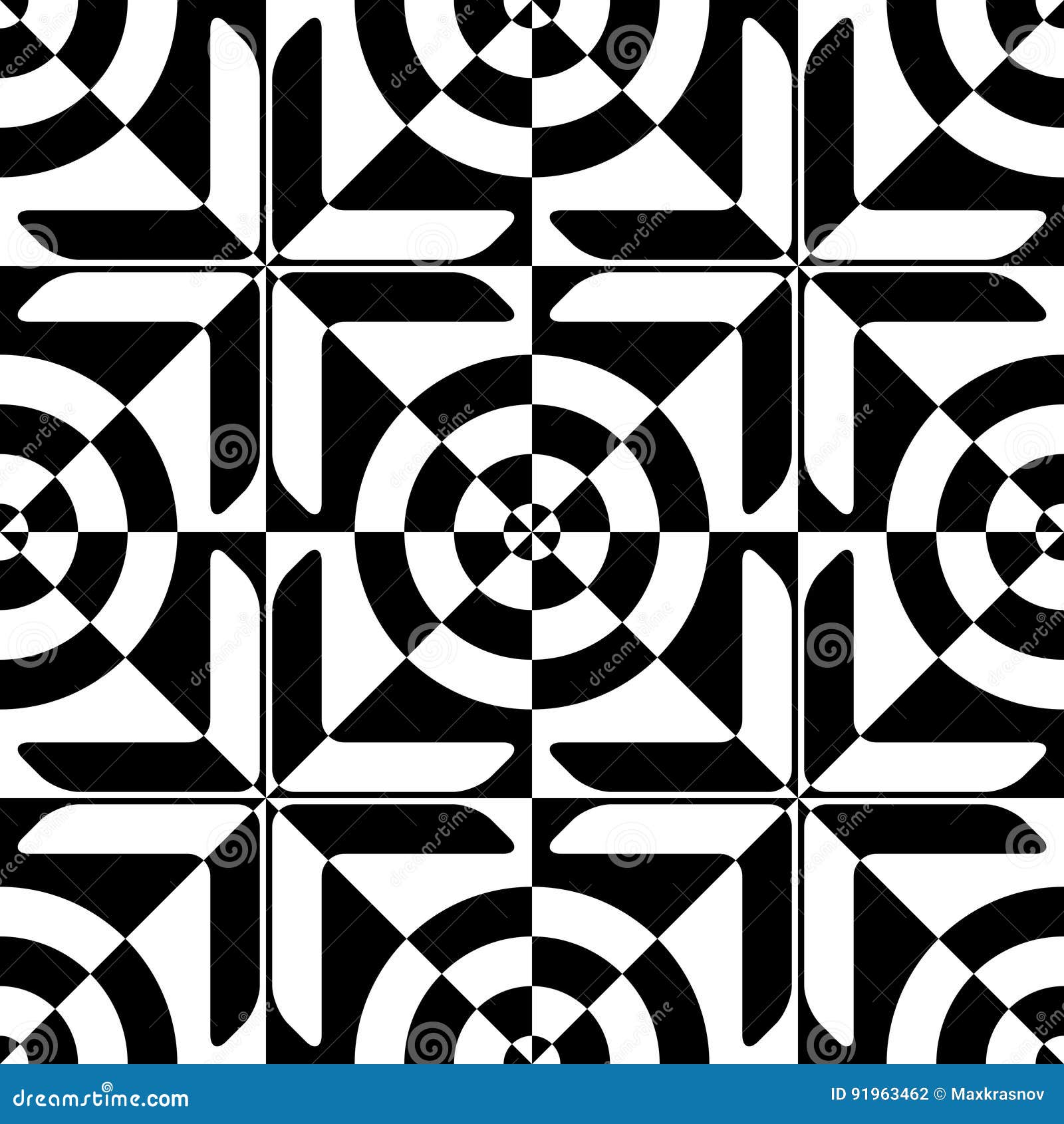 Seamless Circle, Square and Triangle Pattern Stock Vector ...