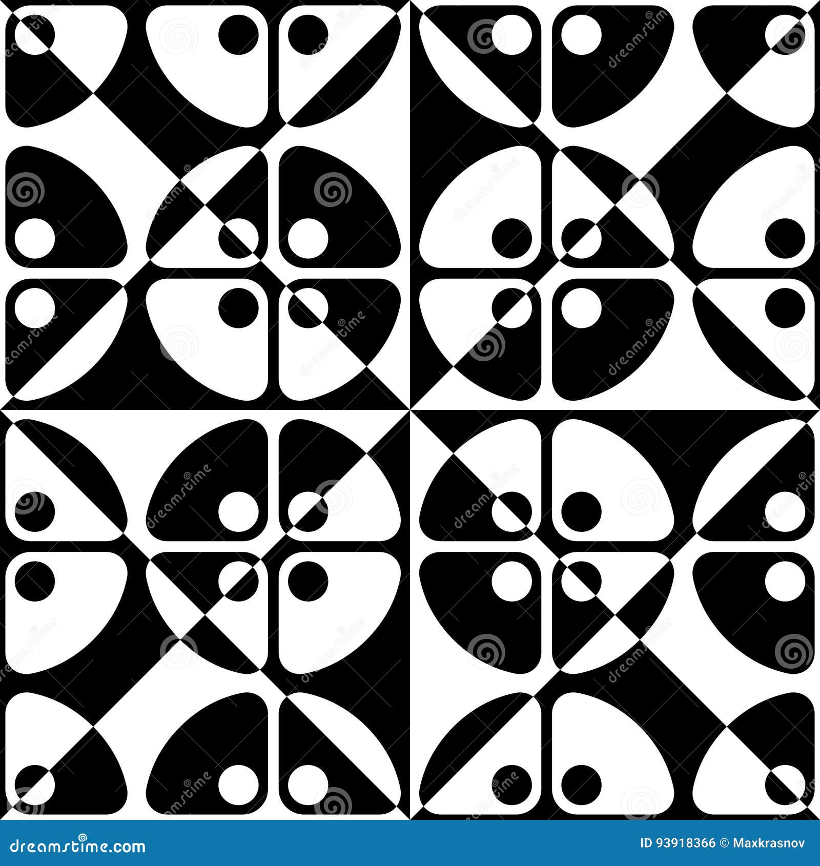 Seamless Circle, Square and Triangle Pattern Stock Vector ...