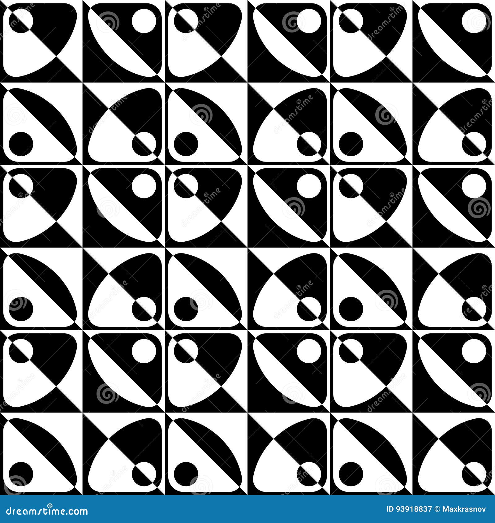 Seamless Circle, Square and Triangle Pattern Stock Vector ...