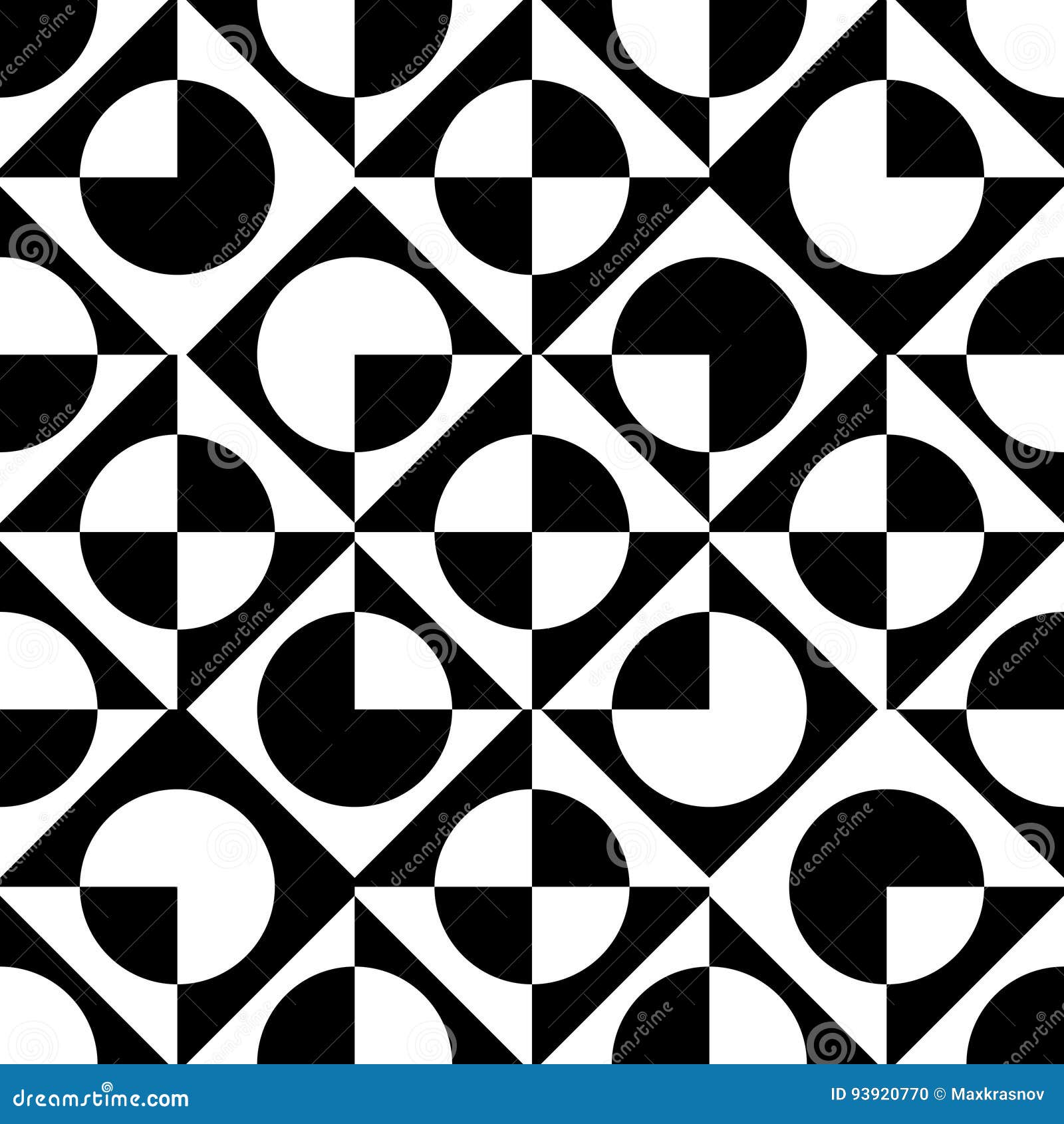 Seamless Circle, Square and Triangle Pattern Stock Vector ...