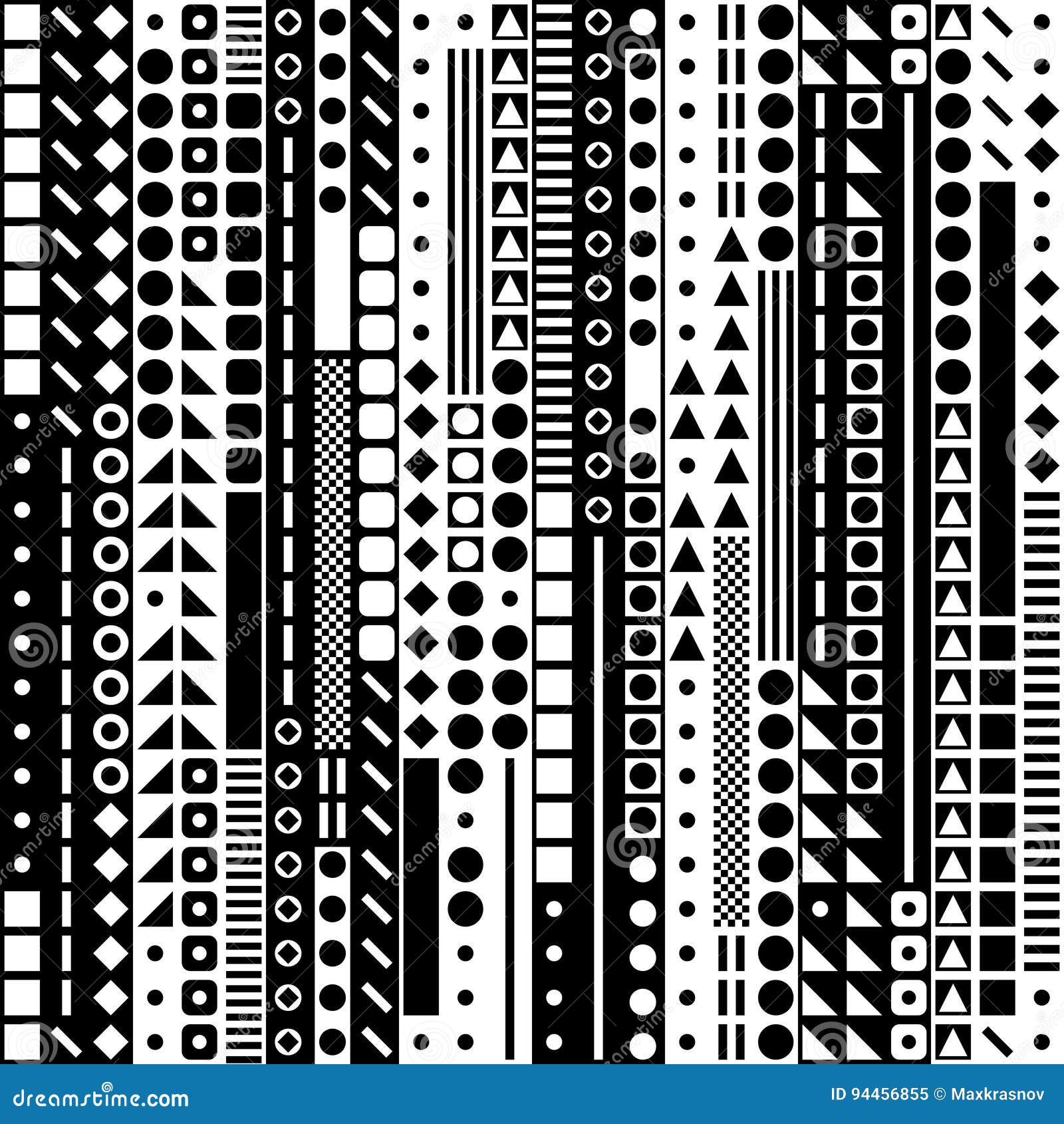 Seamless Circle, Square and Triangle Pattern Stock Vector ...