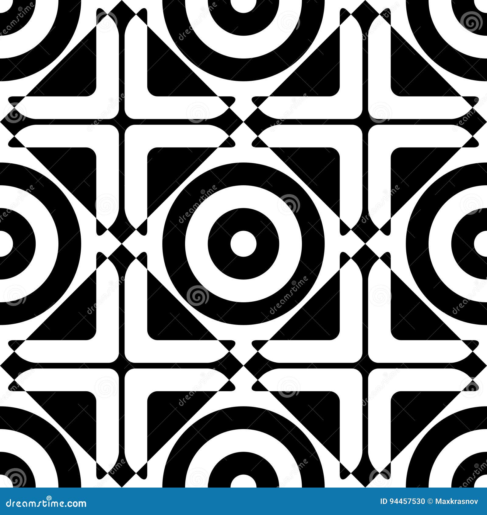 Seamless Circle, Square and Triangle Pattern Stock Vector ...