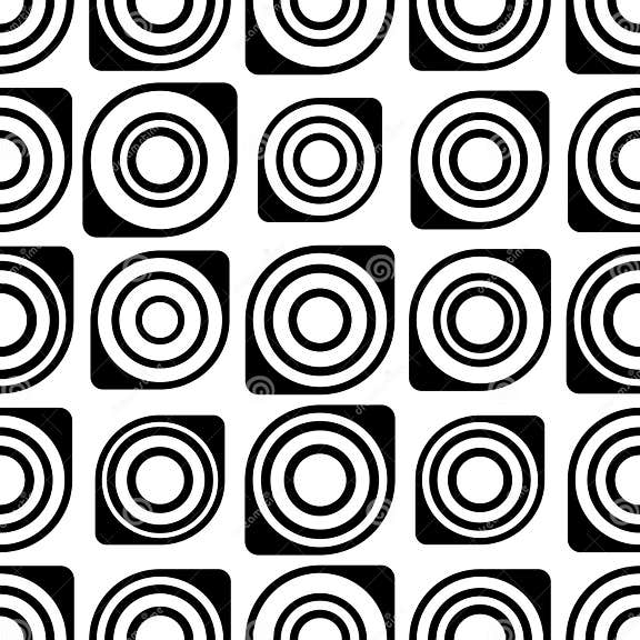 Seamless Circle and Stripe Pattern Stock Vector - Illustration of ...