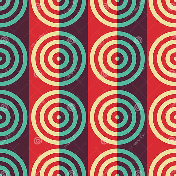 Seamless Circle and Stripe Pattern Stock Vector - Illustration of ...