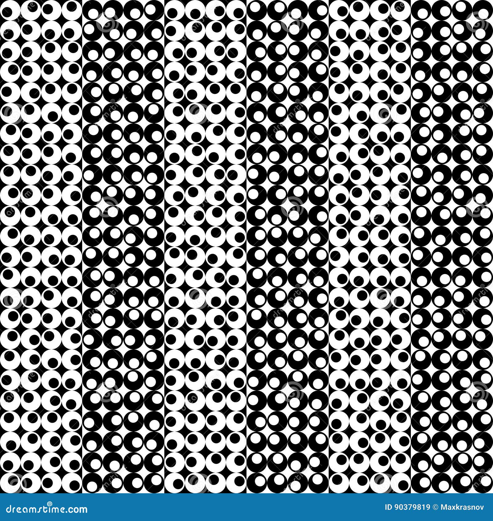 Seamless Circle and Stripe Pattern Stock Vector - Illustration of ...