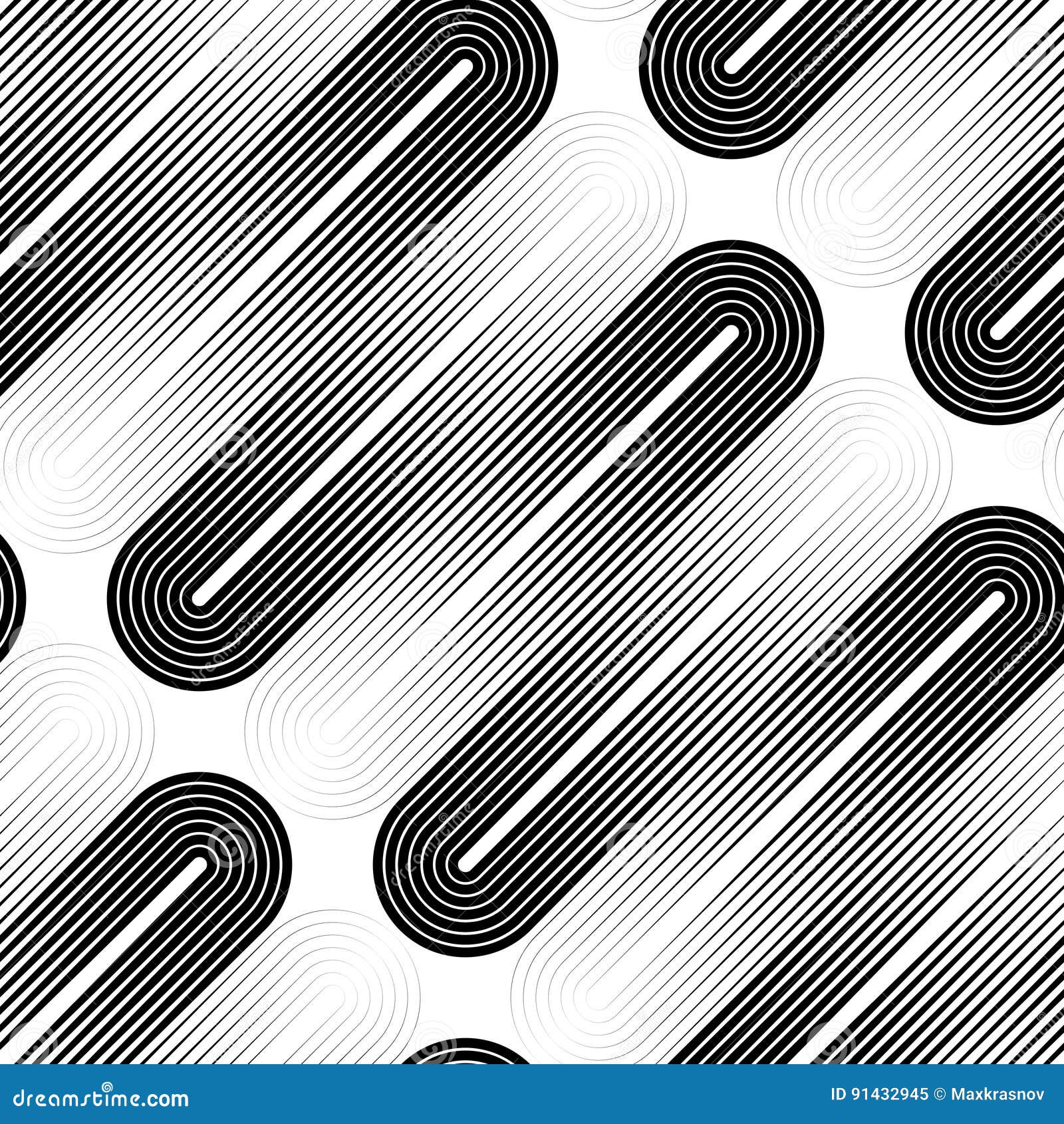 Seamless Circle and Stripe Pattern Stock Vector - Illustration of ...
