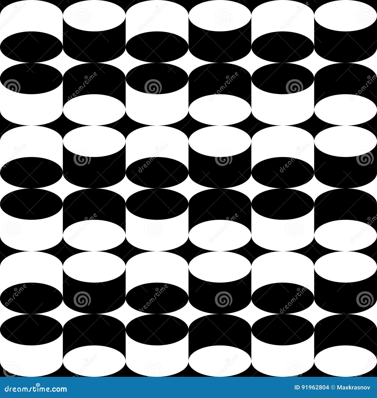 Seamless Circle and Stripe Pattern Stock Vector - Illustration of ...