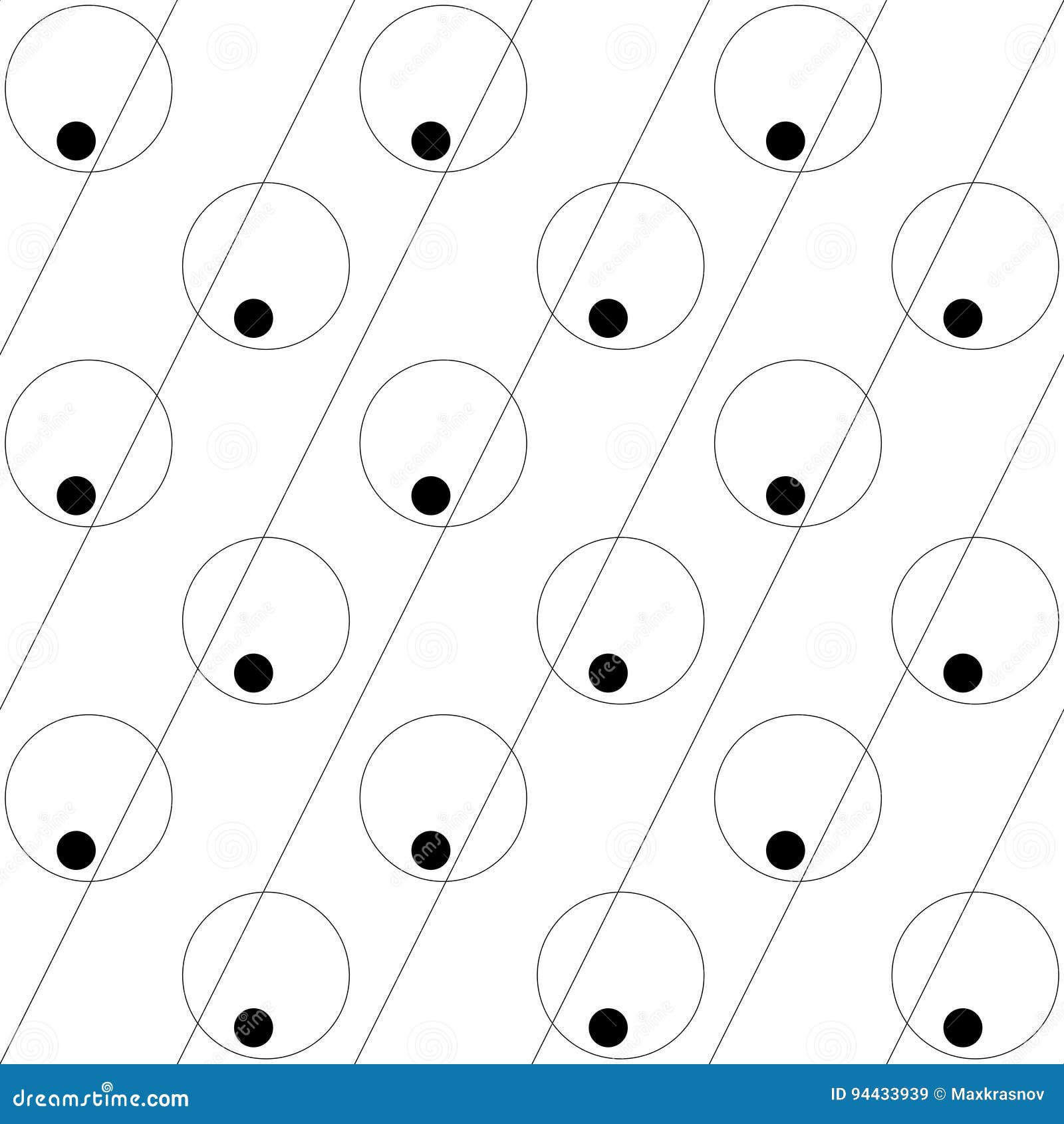 Seamless Circle and Stripe Pattern Stock Vector - Illustration of ...