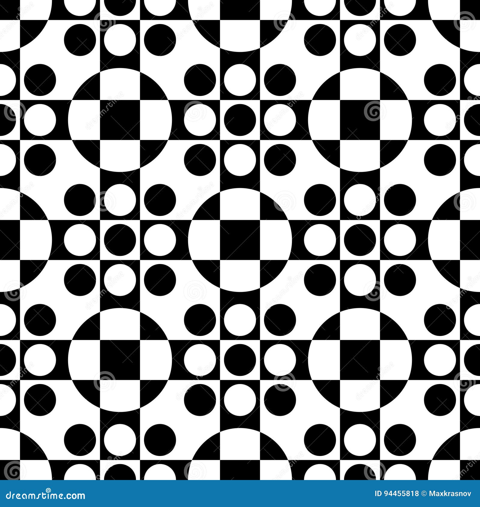 Seamless Circle and Stripe Pattern Stock Vector - Illustration of ...