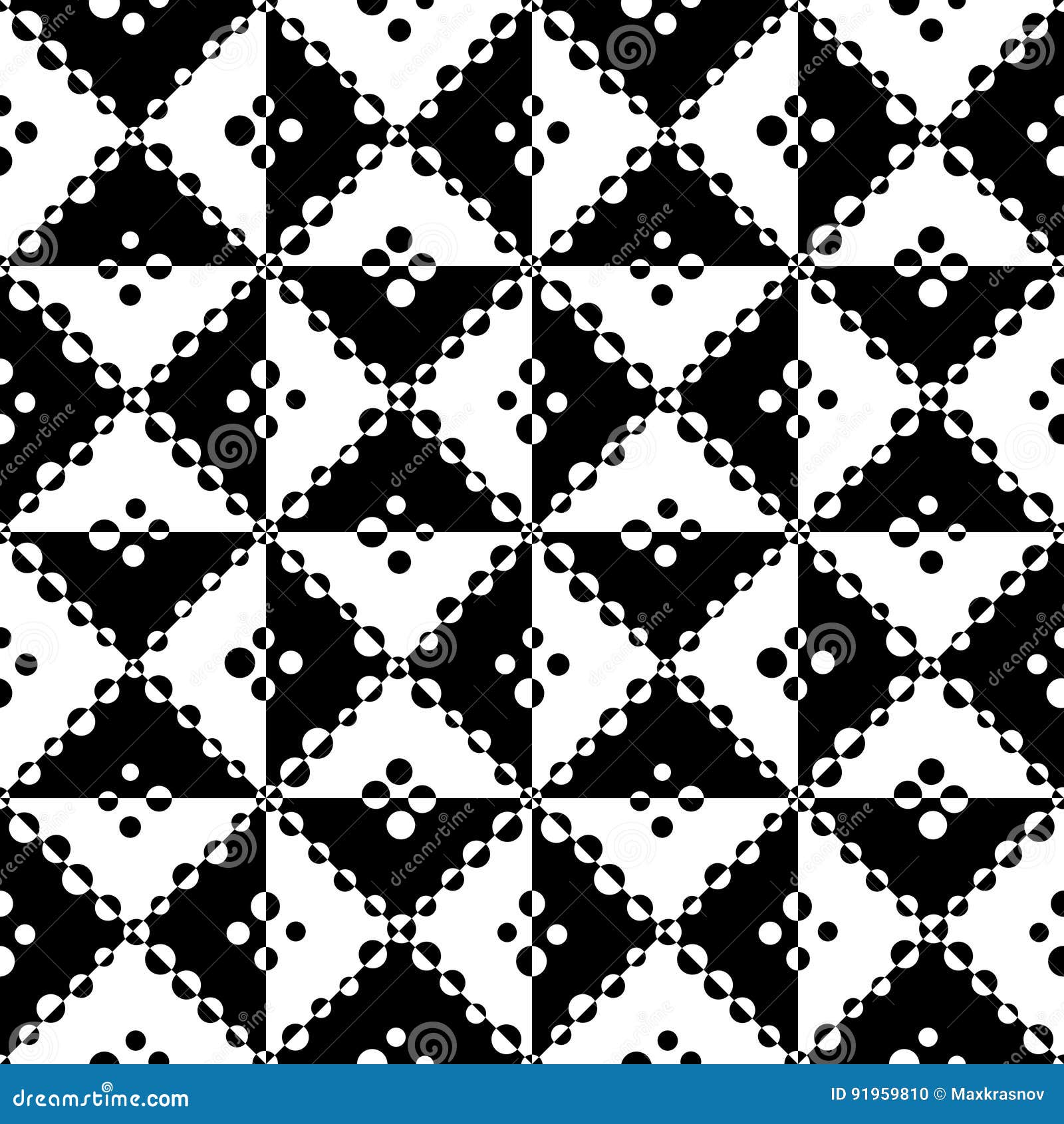 Seamless Circle and Triangle Pattern Stock Vector - Illustration of ...