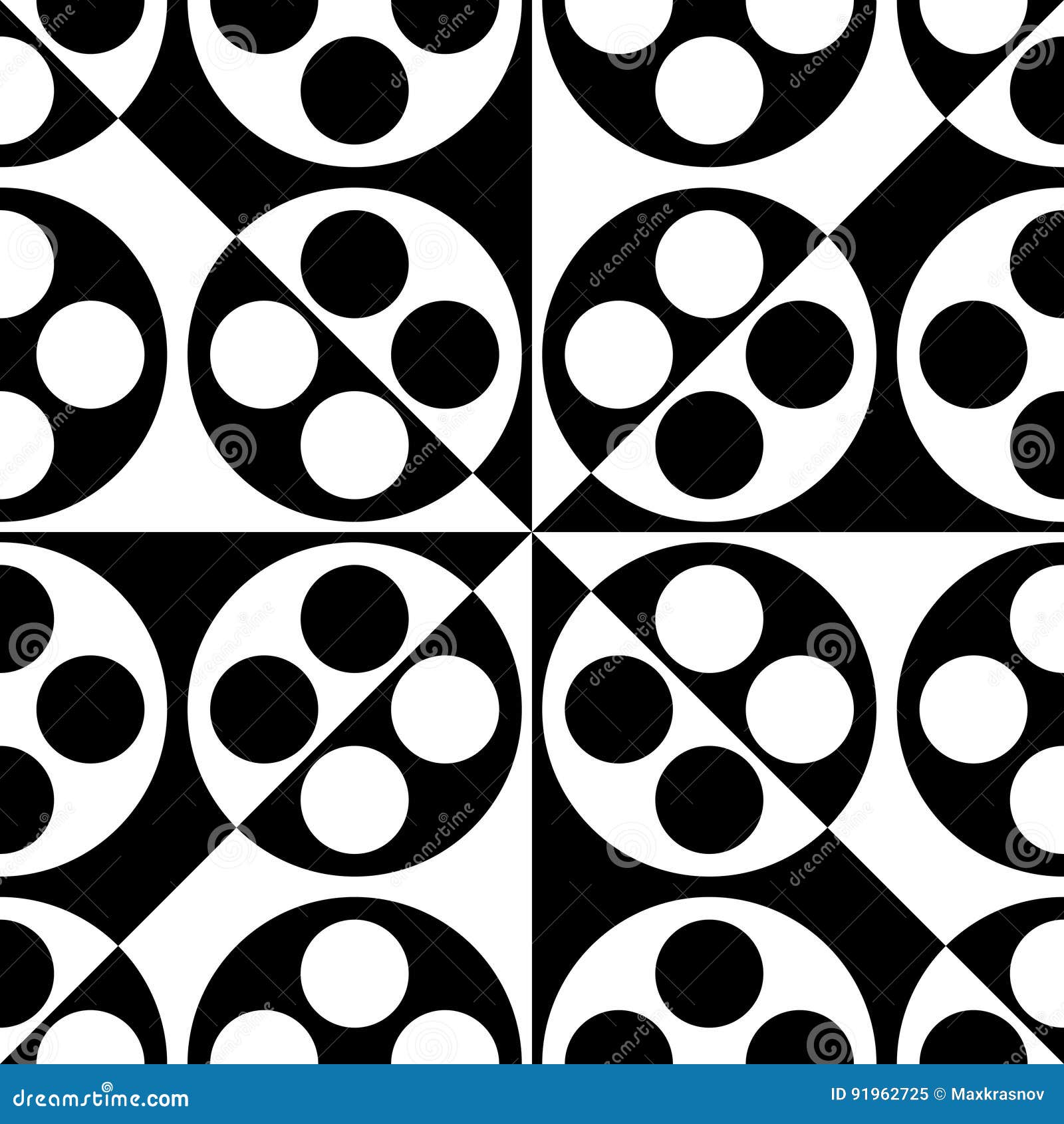 Seamless Circle and Triangle Pattern Stock Vector - Illustration of ...