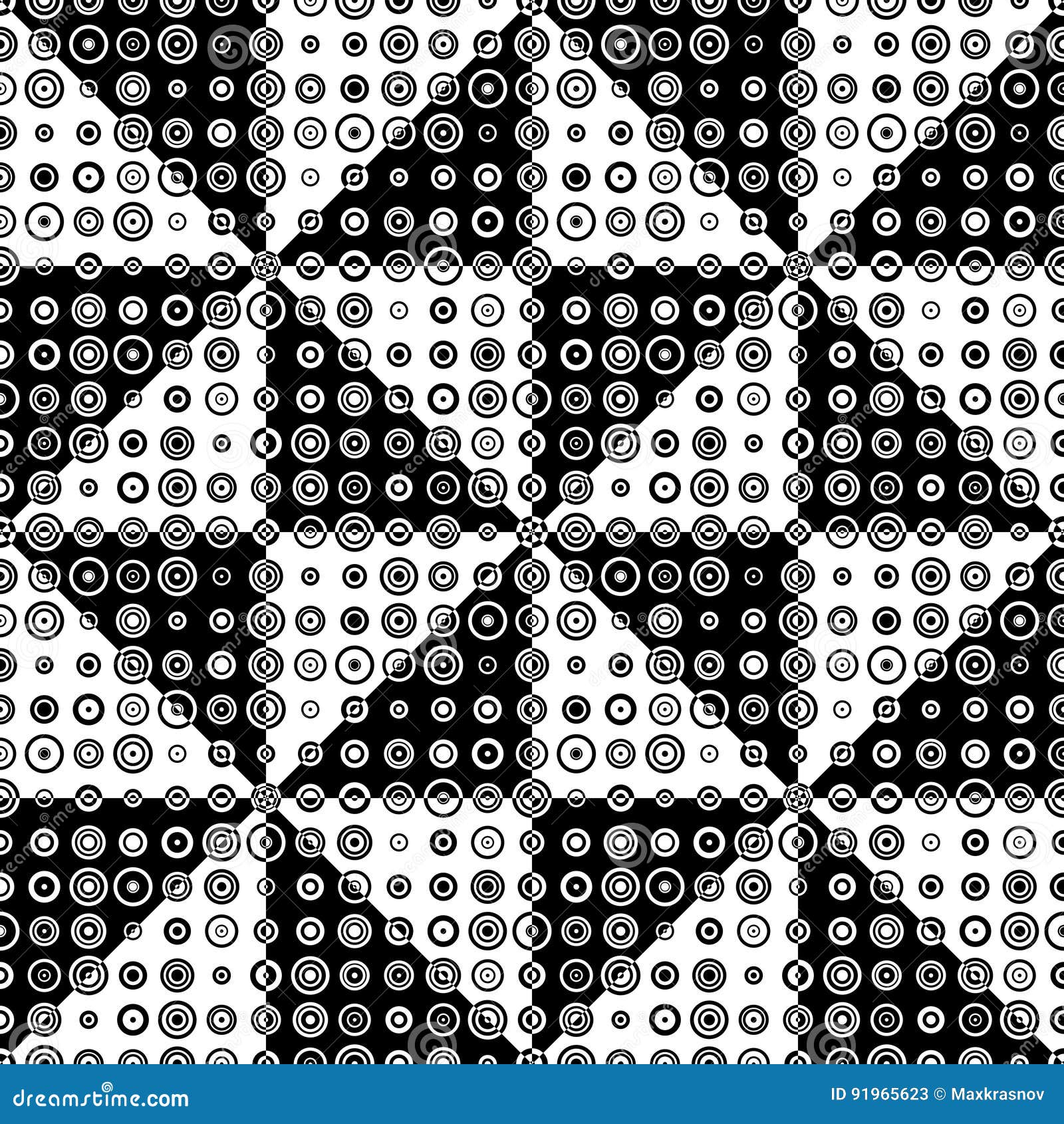 Seamless Circle and Triangle Pattern Stock Vector - Illustration of ...