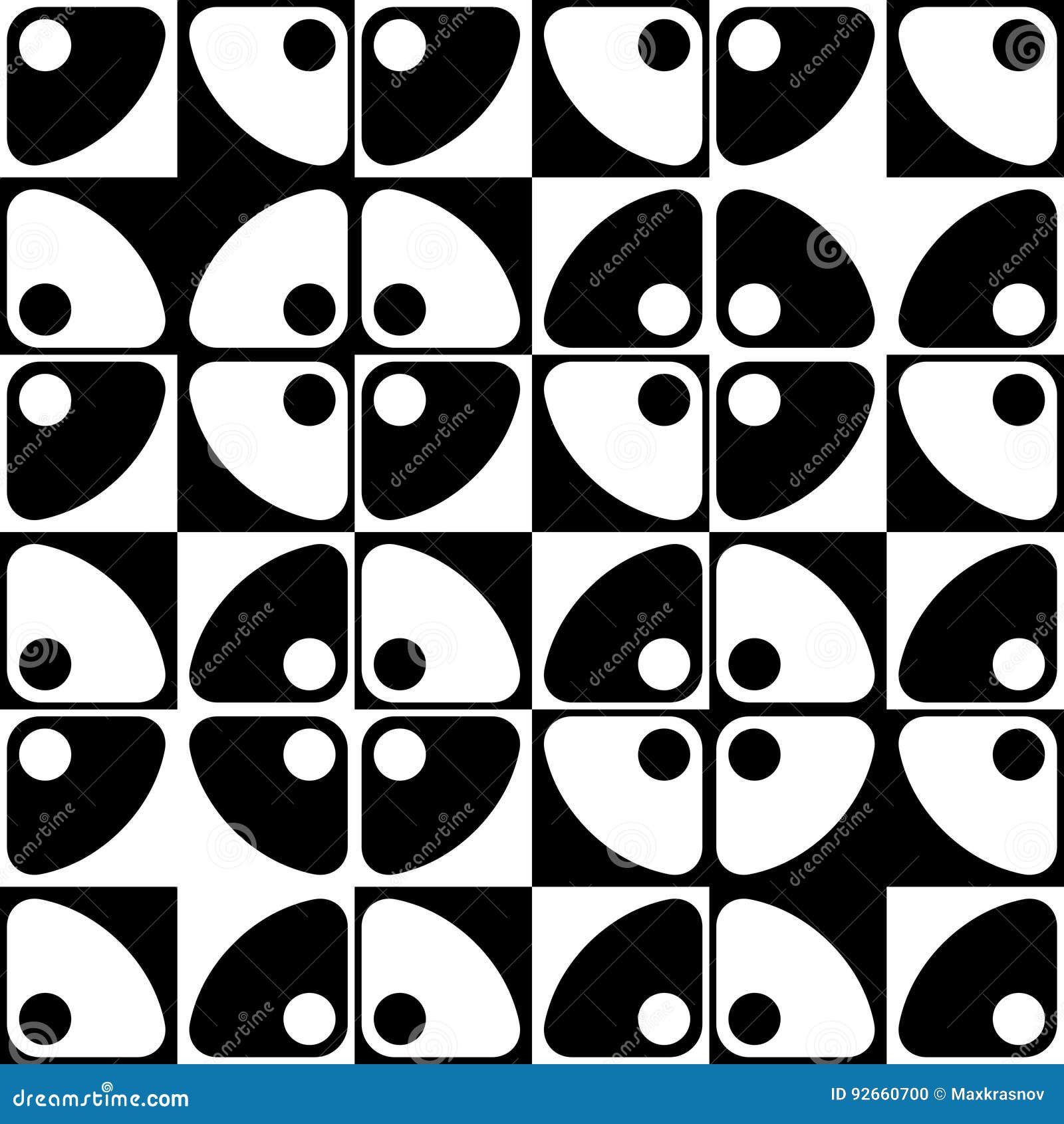 Seamless Circle and Triangle Pattern Stock Vector - Illustration of ...