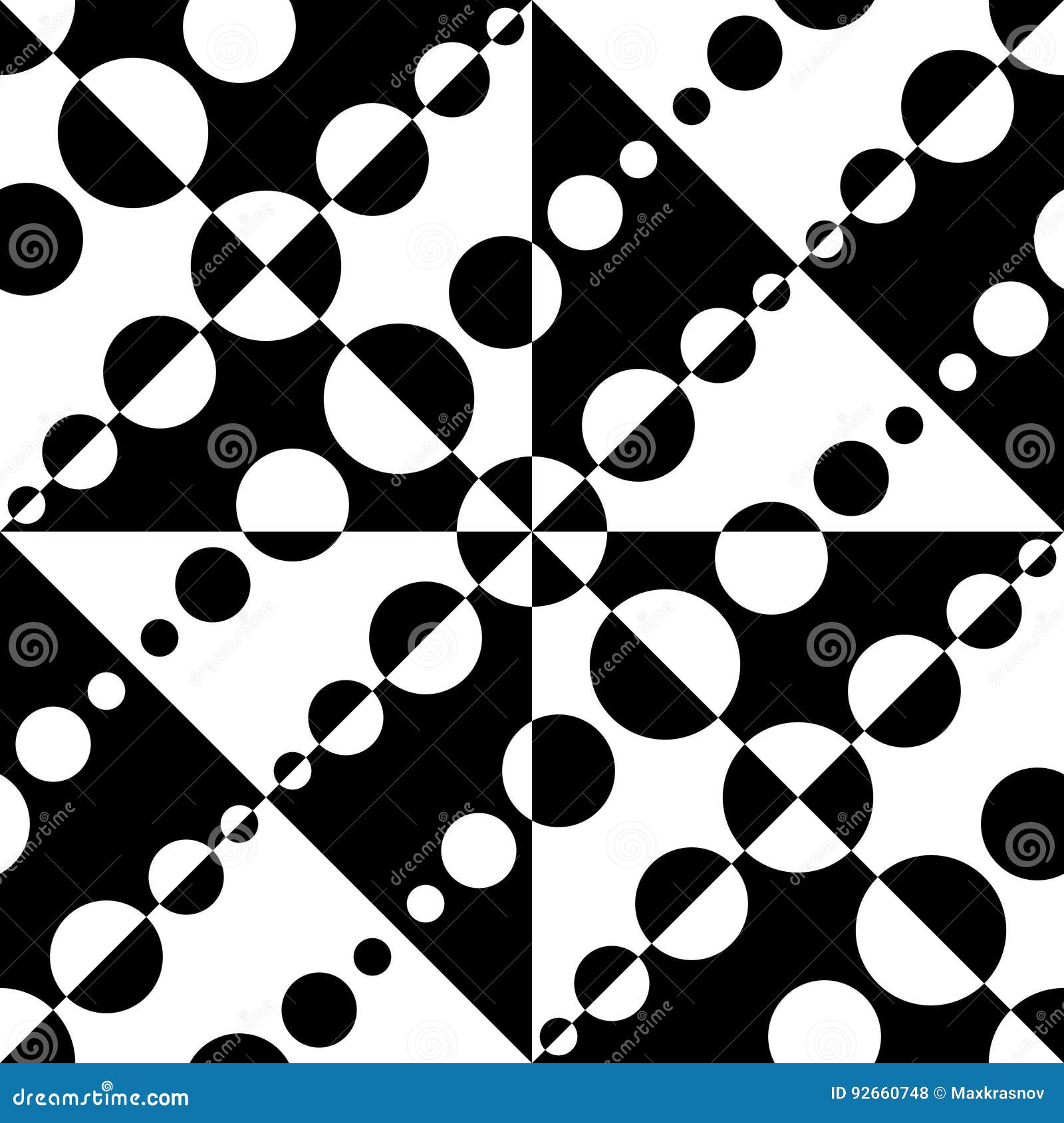 Seamless Circle and Triangle Pattern Stock Vector - Illustration of ...