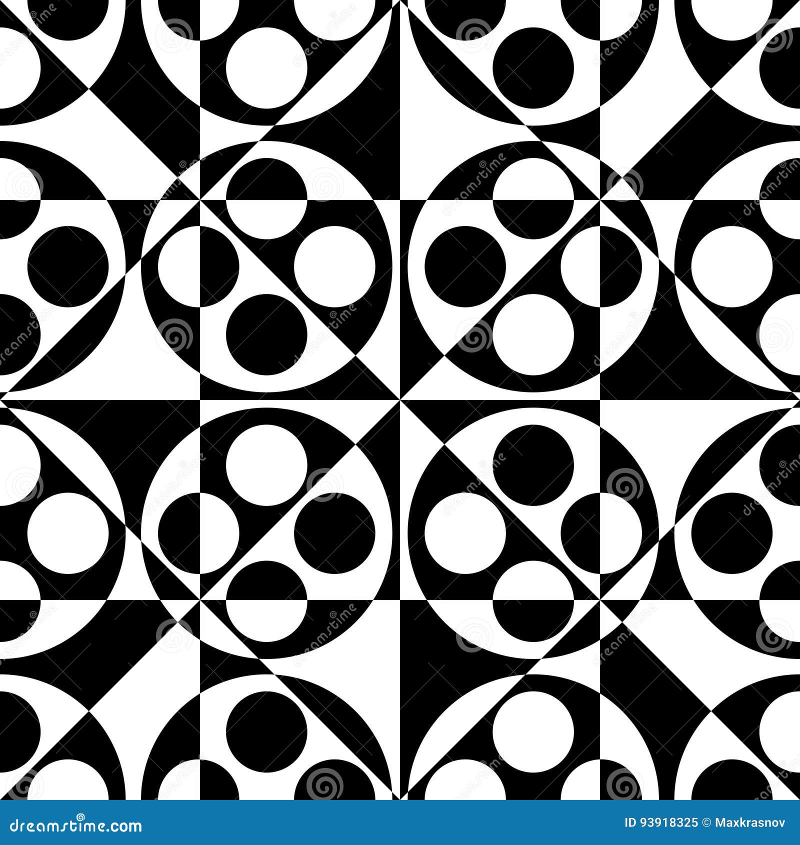 Seamless Circle and Triangle Pattern Stock Vector - Illustration of ...