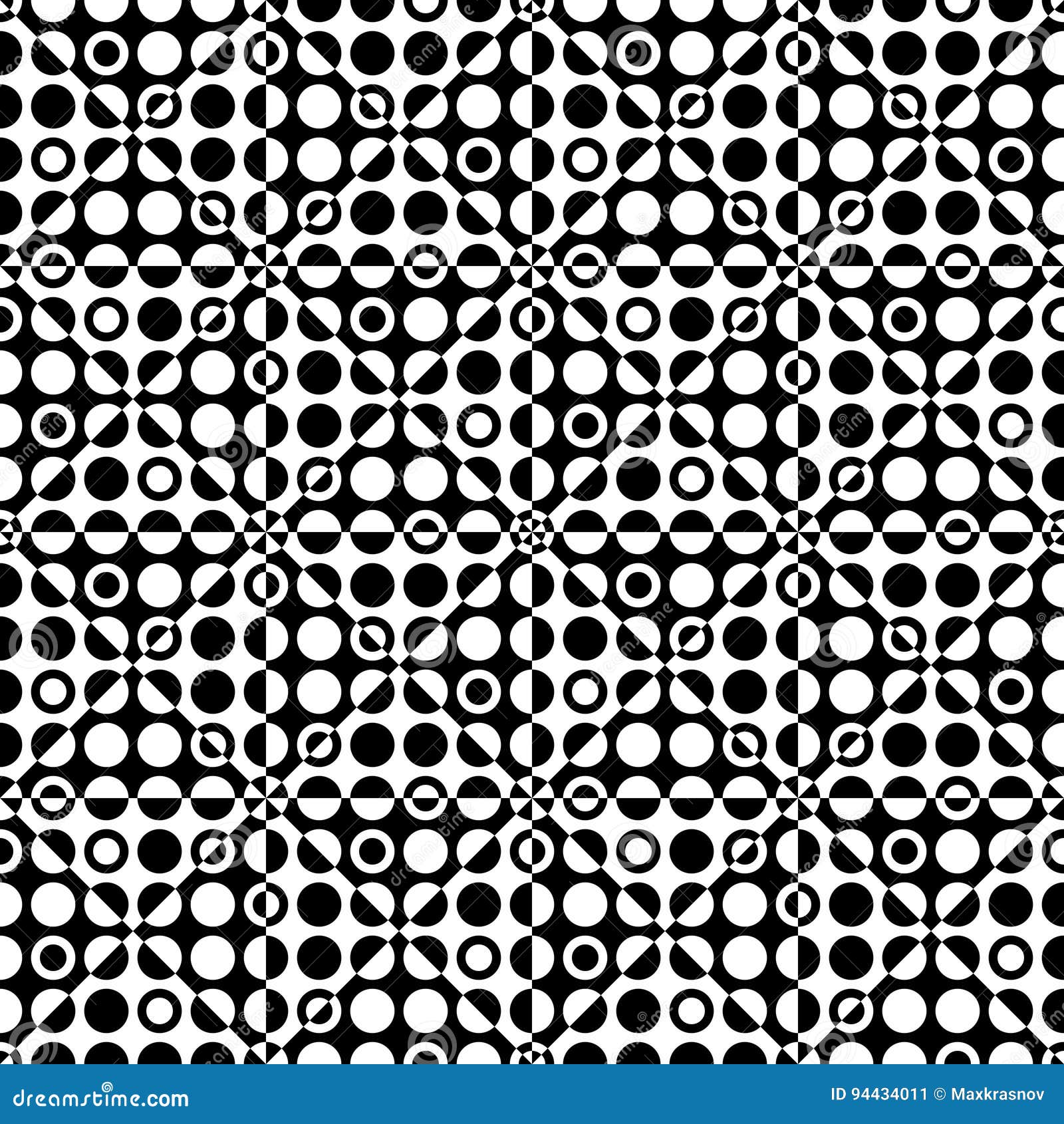 Seamless Circle and Triangle Pattern Stock Vector - Illustration of ...