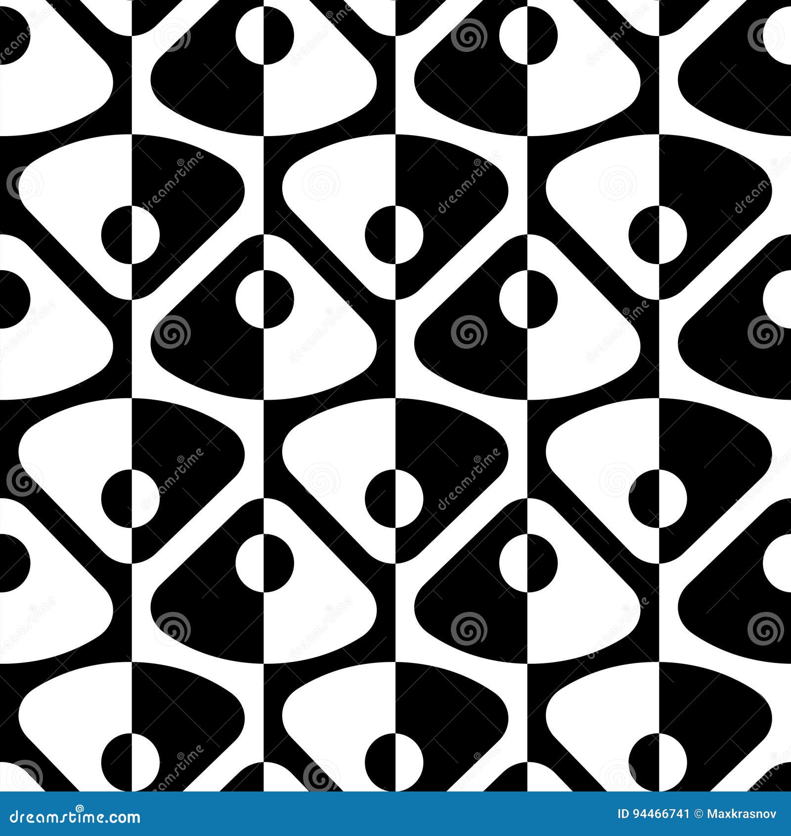 Seamless Circle and Triangle Pattern Stock Vector - Illustration of ...