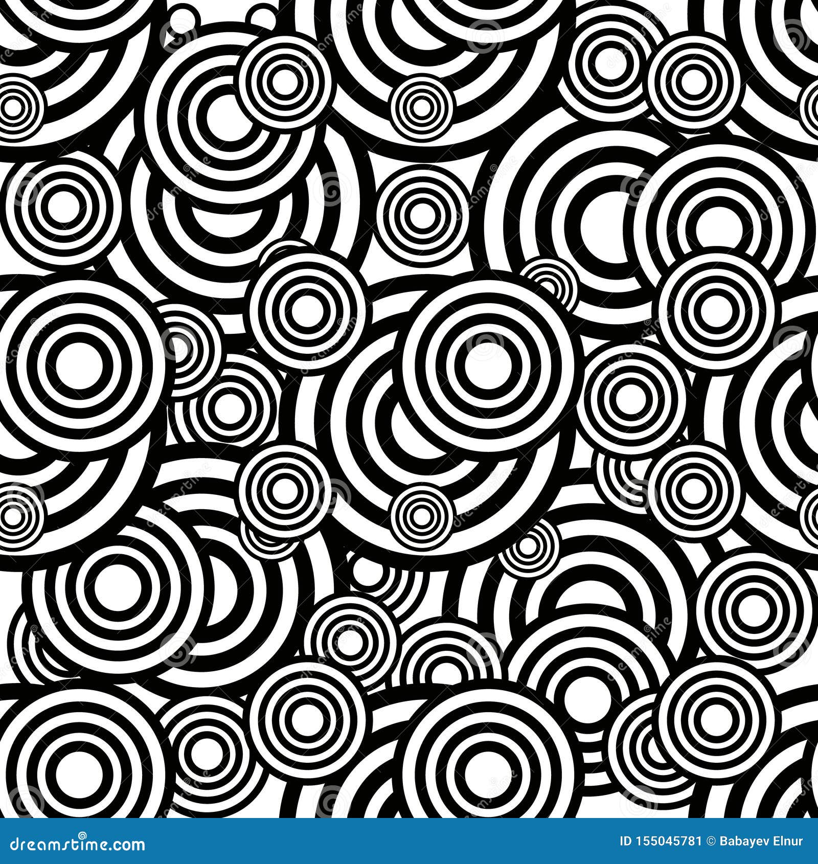 Seamless Circle Vector Illustration Background. Repeating Geometric ...