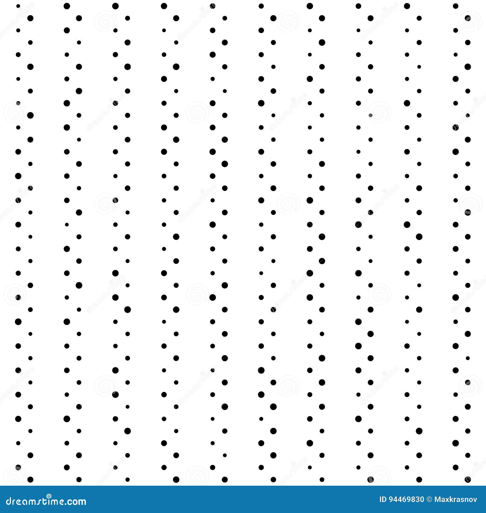 Regular Red And Black Polka Dots Seamless Vector Border. Simple Banner ...