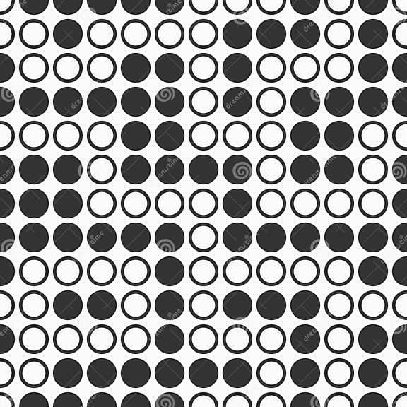 Seamless Circles Pattern. Stylish Texture with Outline and Filled ...