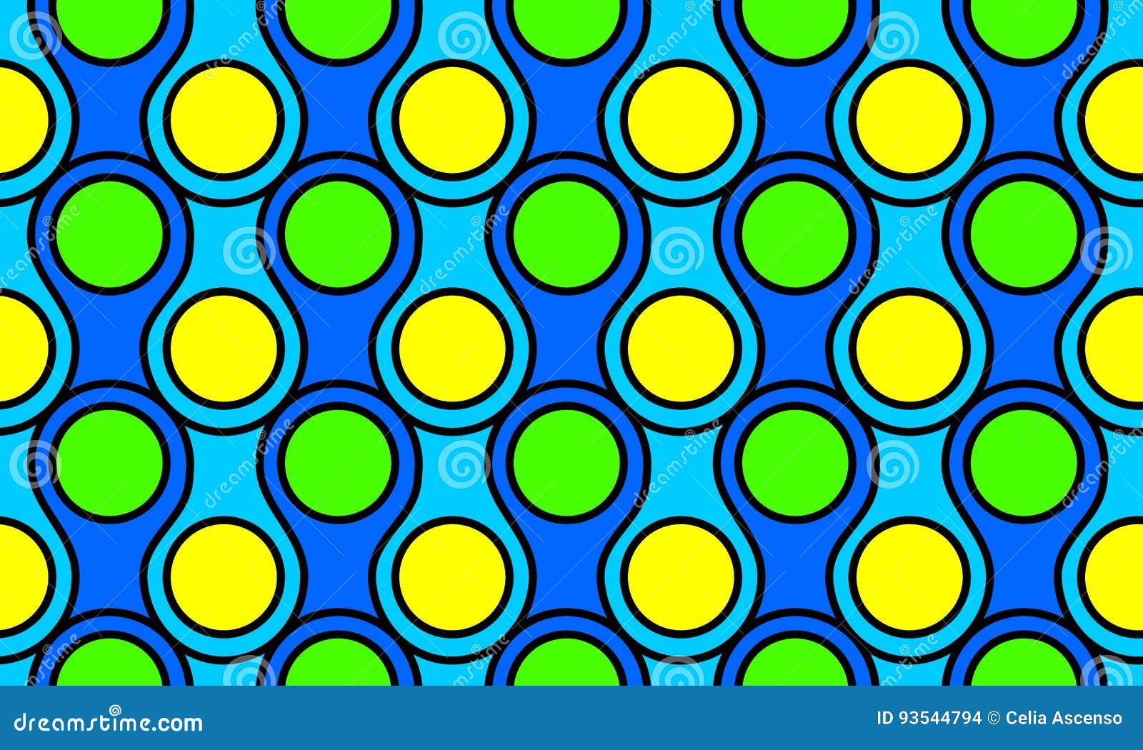 Seamless Circles and Scales Pattern Stock Illustration - Illustration ...