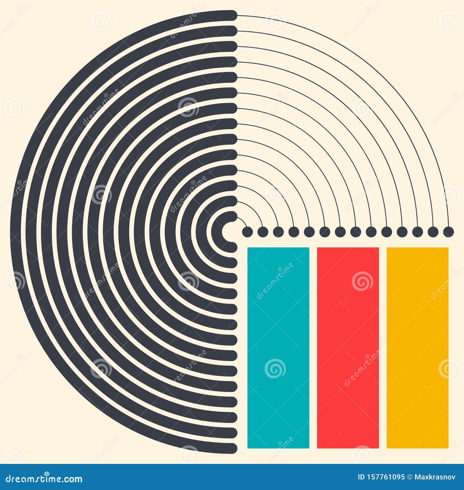 Seamless Circlular Pattern. Conceptual Geometric Background Stock ...