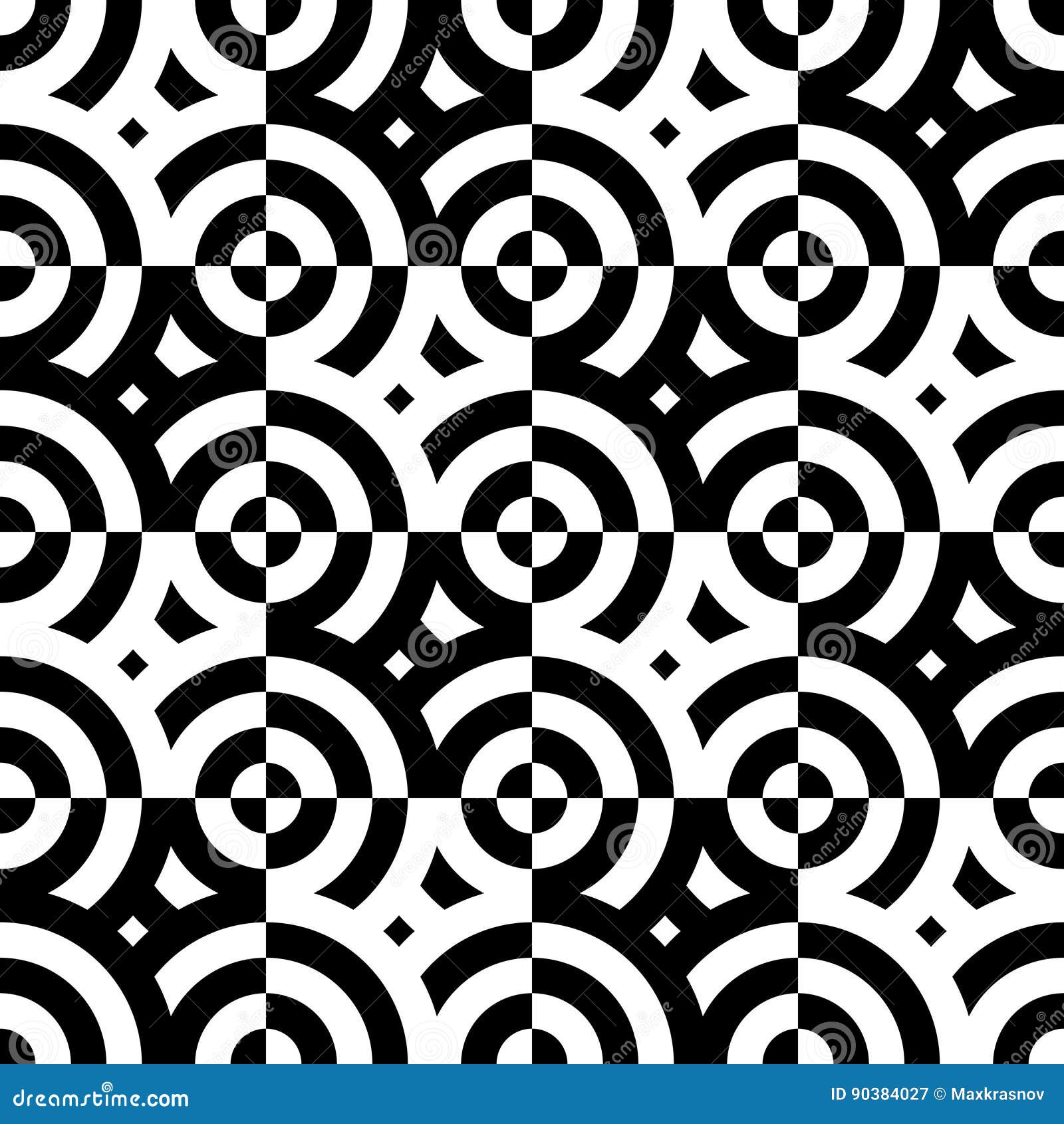 Seamless Circular Stripe Pattern Stock Vector - Illustration of circle ...