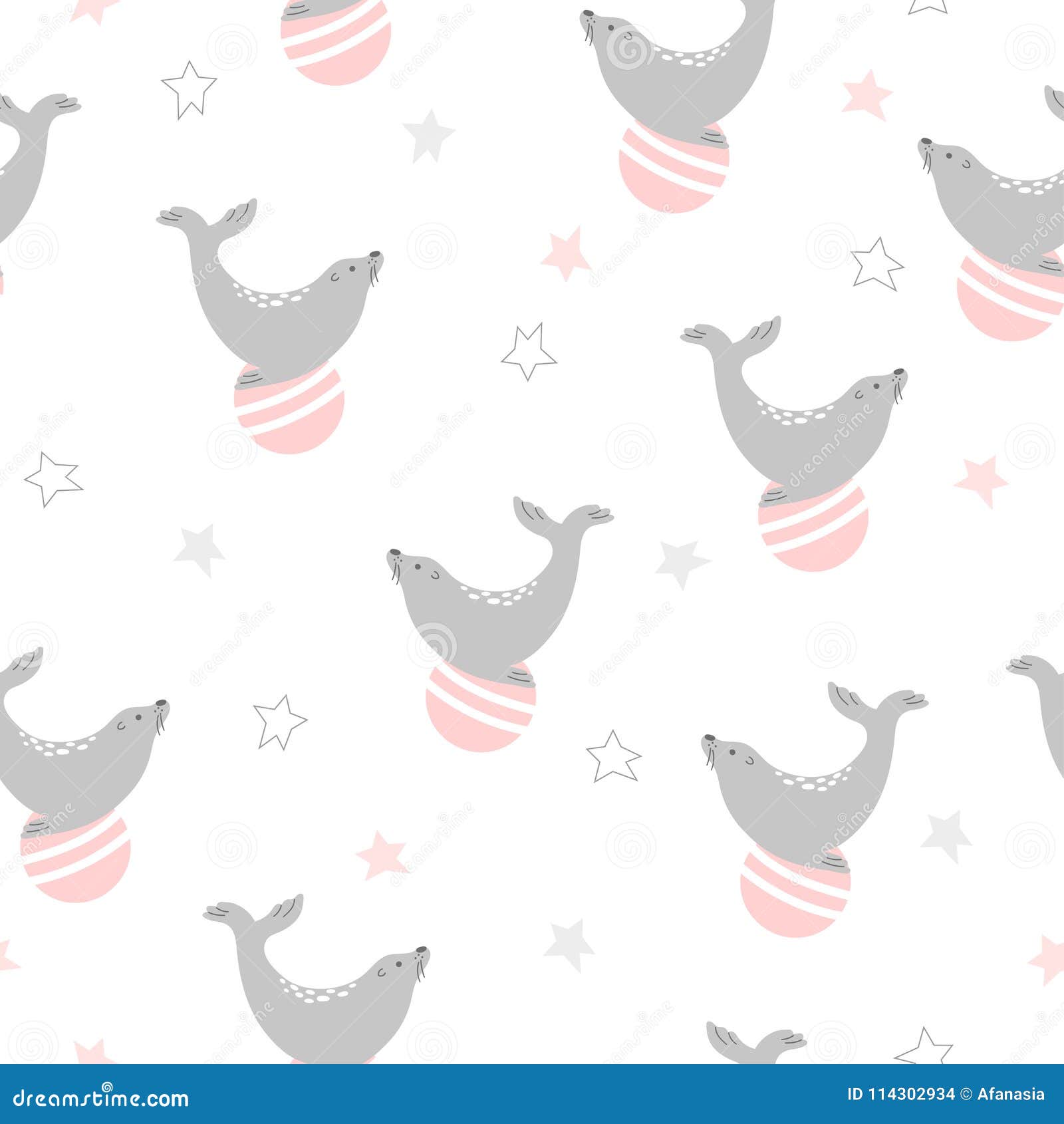 Seamless Circus Silhouette Pattern In Pink. Circus With Elements ...