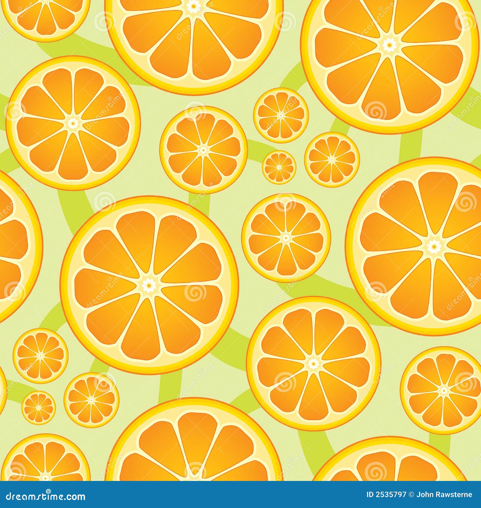 Seamless Citrus Pattern stock illustration. Illustration of green - 2535797