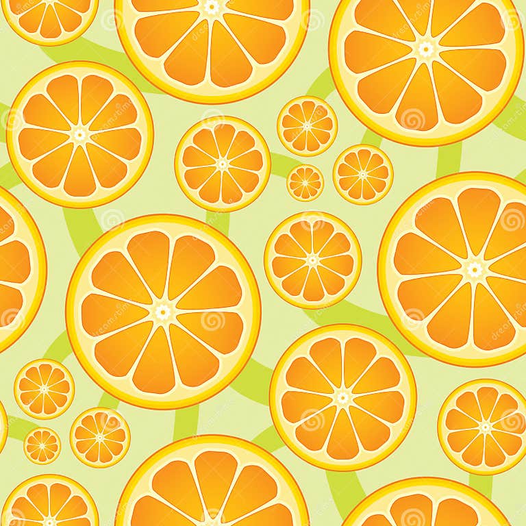 Seamless Citrus Pattern stock illustration. Illustration of green - 2535797