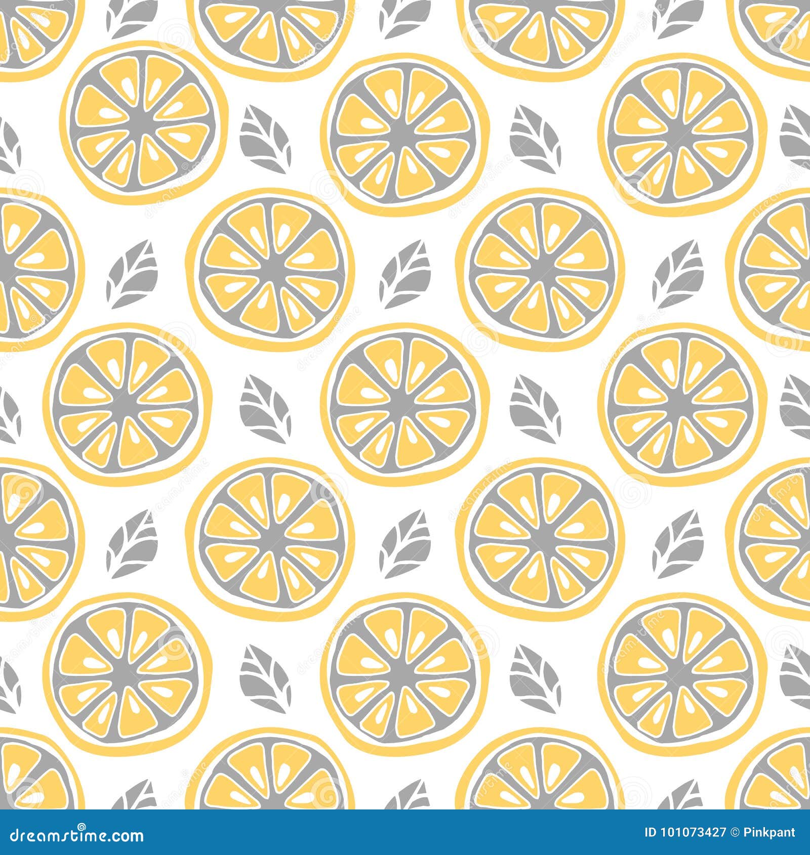 Seamless Citrus Pattern. Fruit Pattern Hand Draw. Stock Vector ...